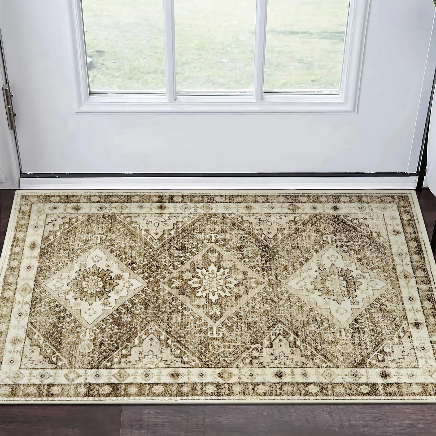 Amazon.com: Sivilife Vintage Machine Washable Entryway Rug, 2x3 Non ...