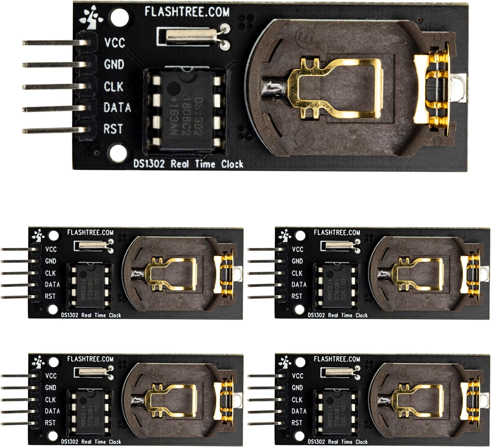 Ds1302 Real Time Clock Module Rtc Breakout Board For Arduino Avr Arm Pack Of 5 Pcs