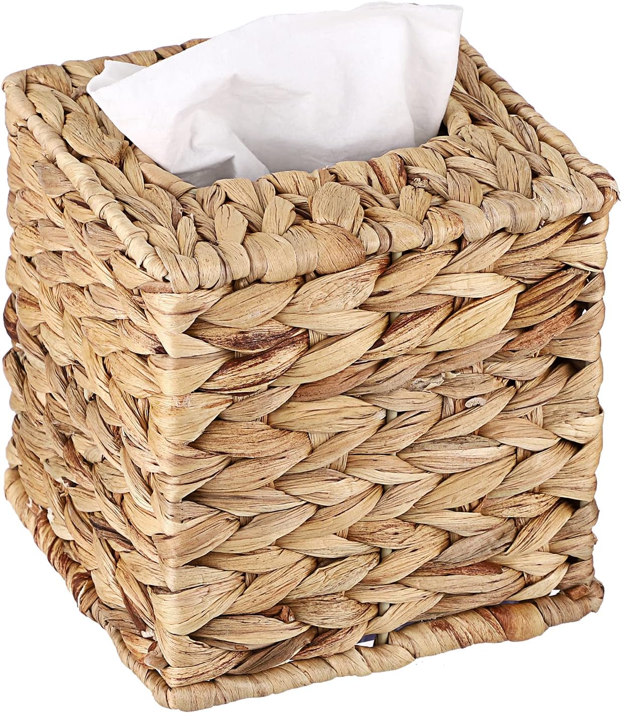 Amazon.com: Sumnacon Tissue Box Cover Water Hyacinth Seagrass ...