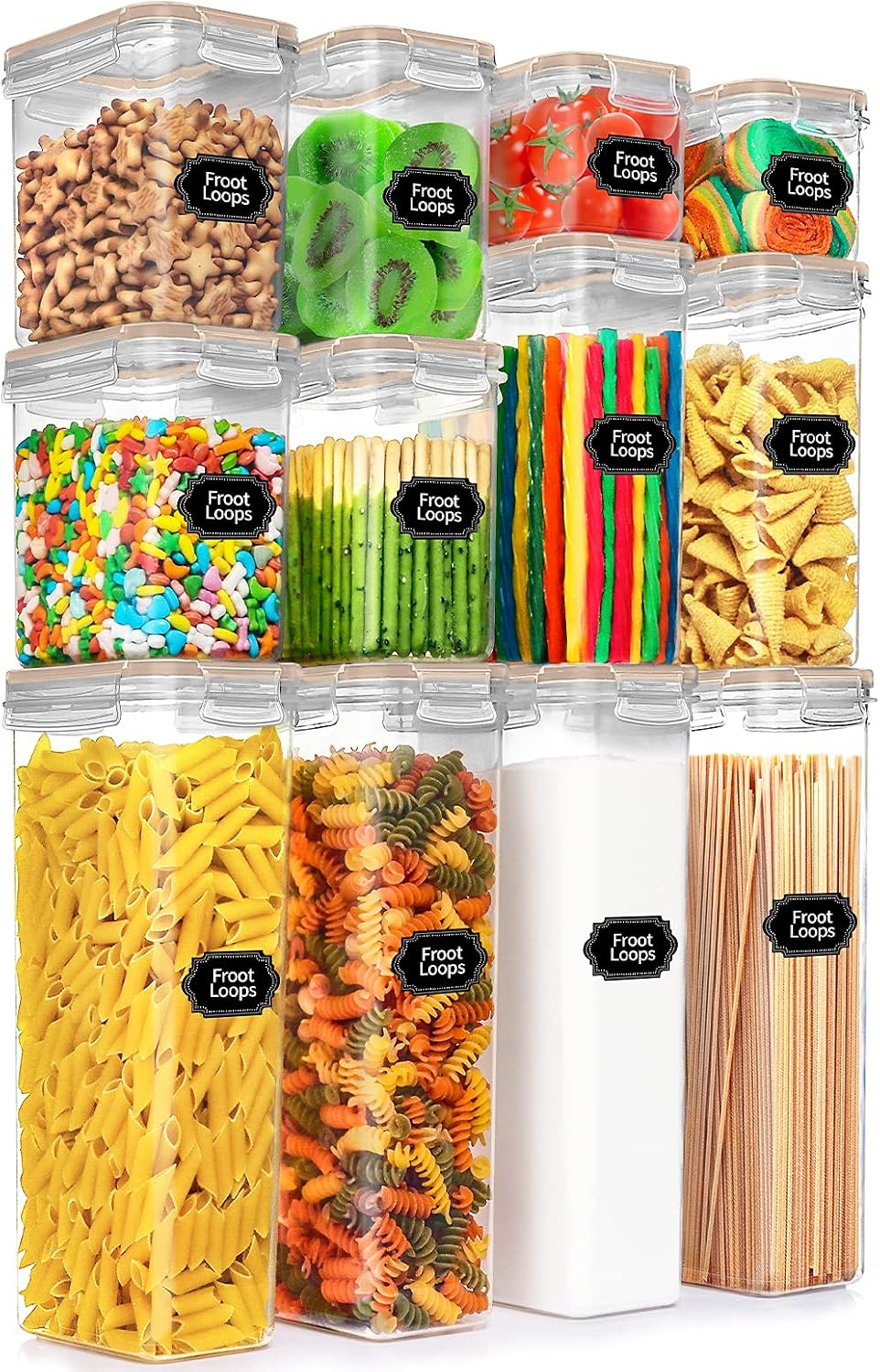 Pantry Organization PRAKI 5-Piece Cereal Containers Set - 4L Airtight ...