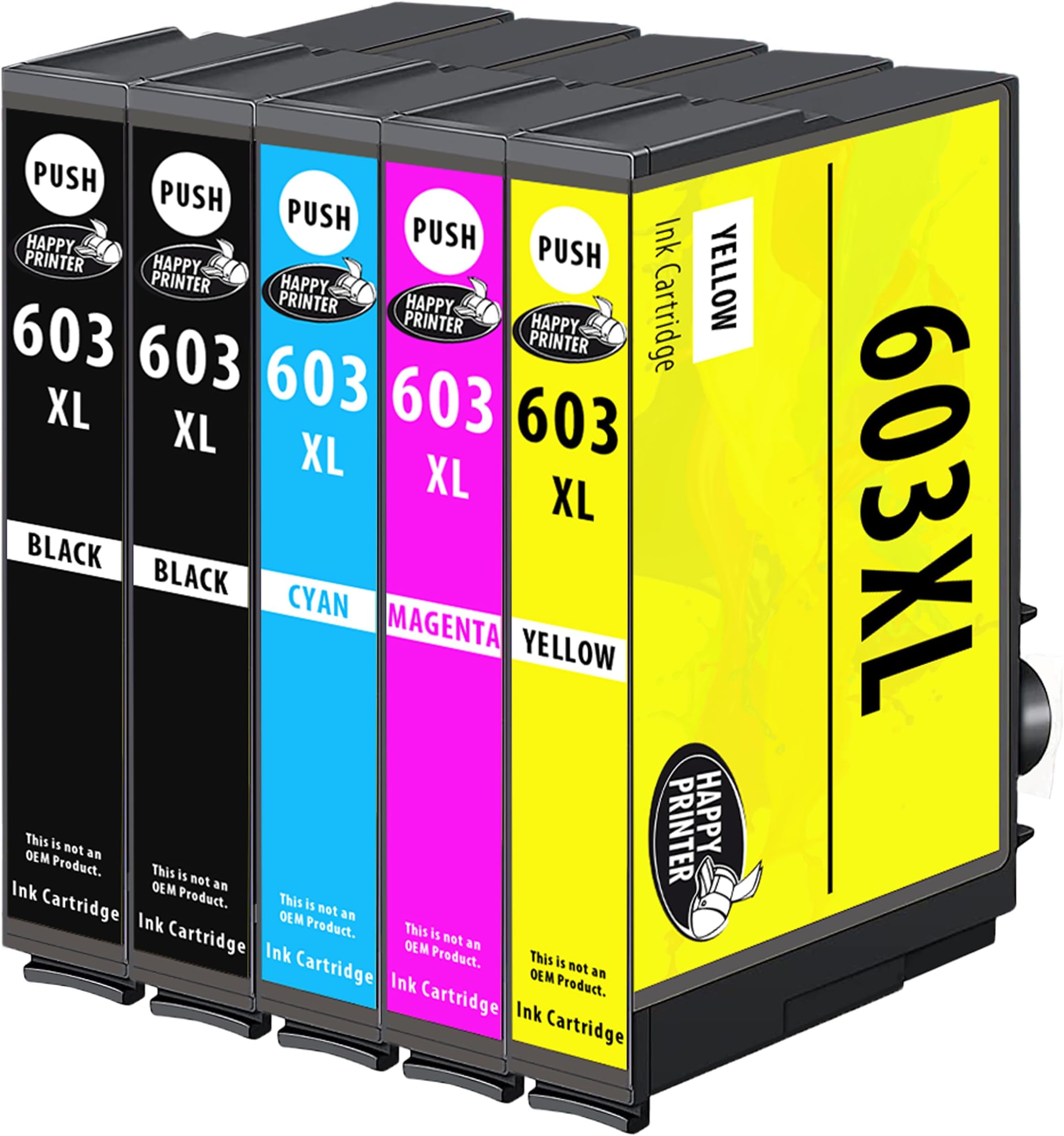 Happy Printer 5 ink cartridges compatible with Epson 603XL for WF2810 ...