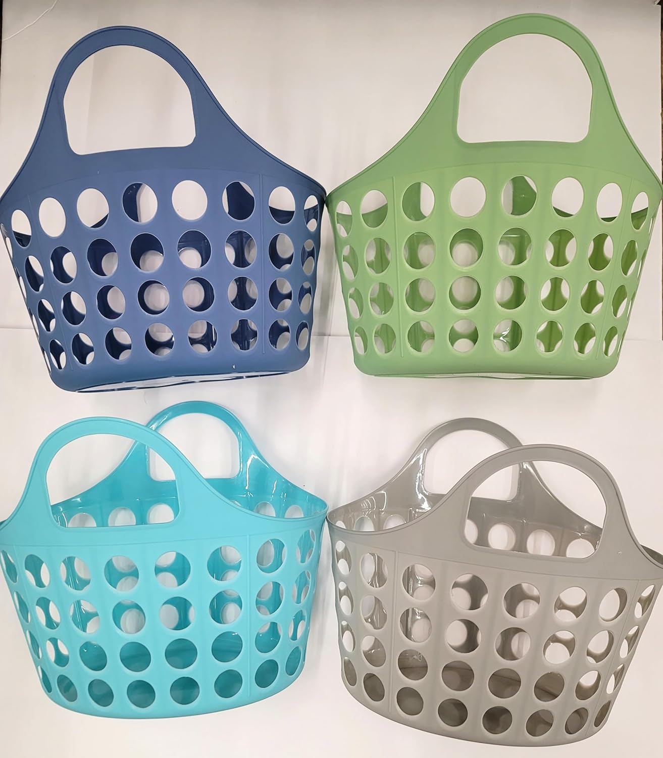 Amazon.com - Plastic Storage Basket with Handles, Large Perforated ...