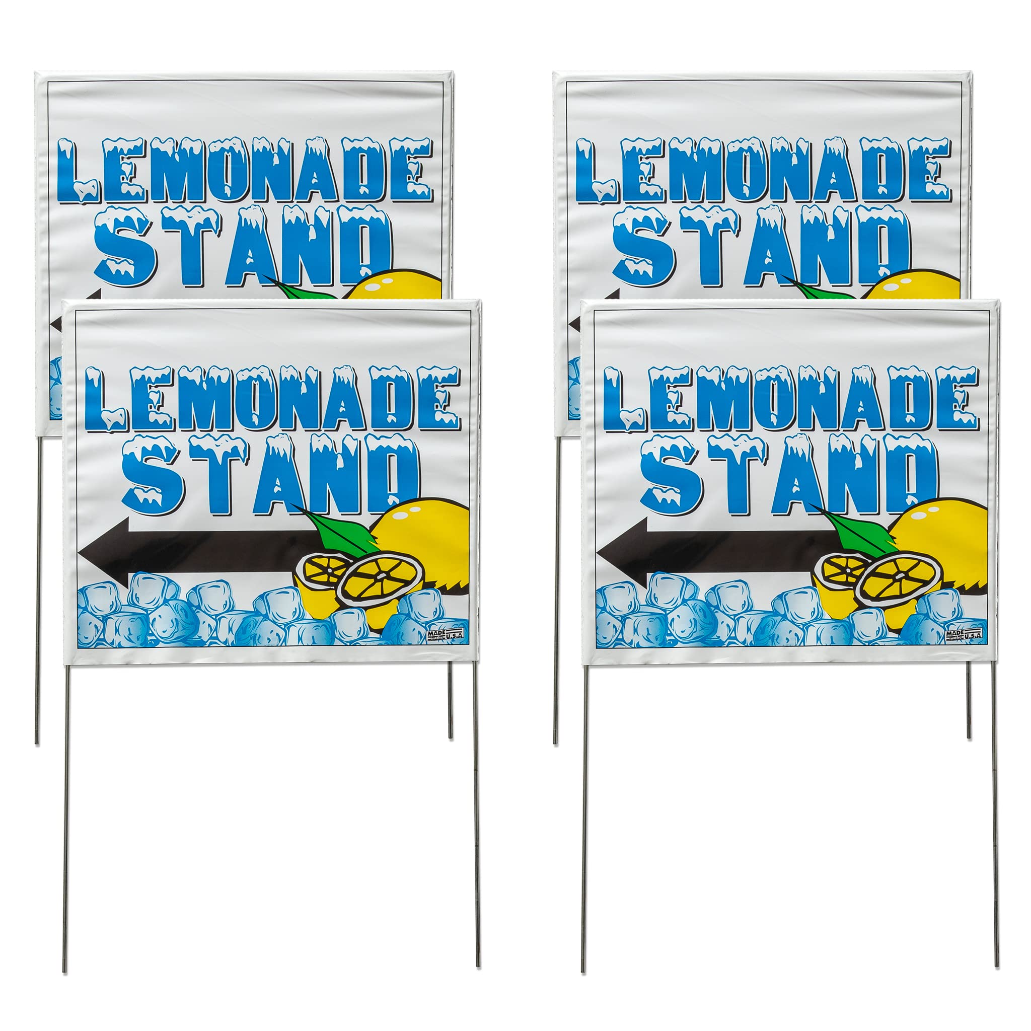 Amazon.com: Sunburst Systems 3164 Lemonade Stand Signs, Blue, Yellow ...