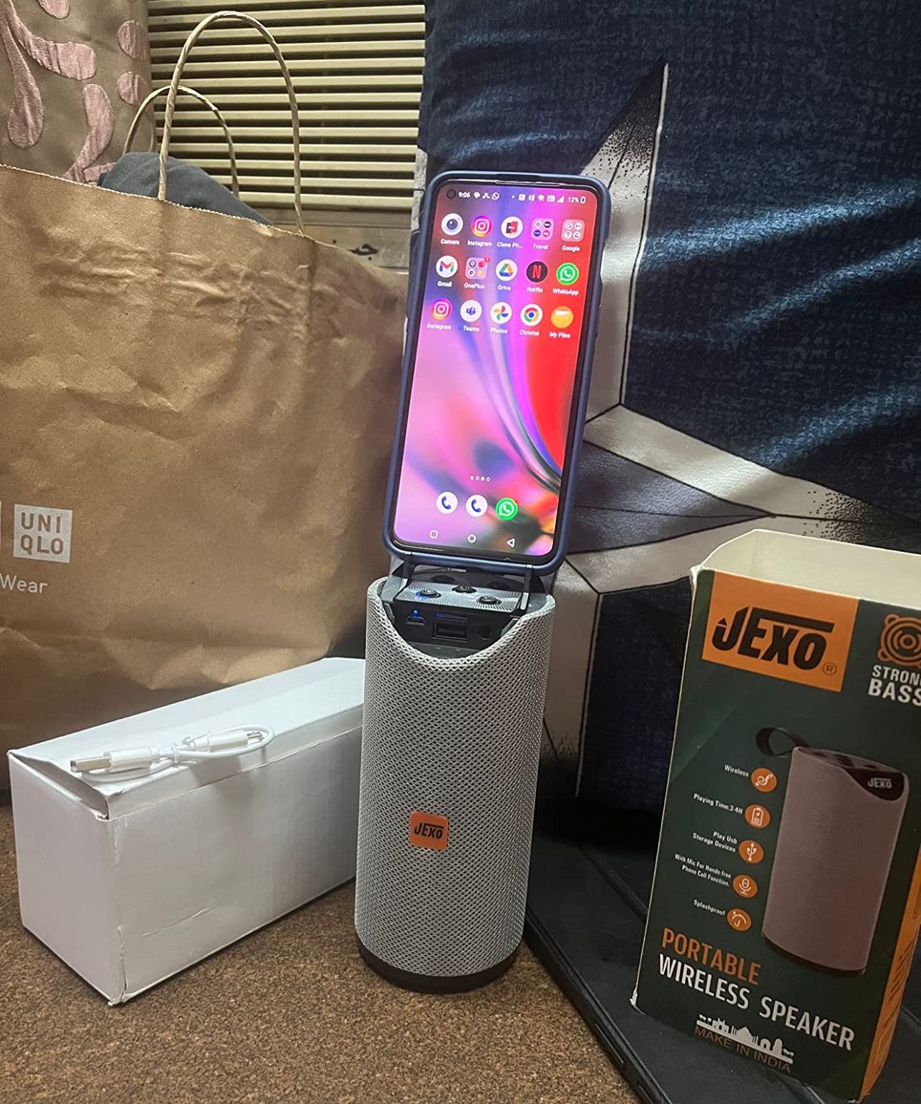 Jexo ® Handy Bluetooth Speaker Hi-fi Stereo Sound Surround with Mobile ...