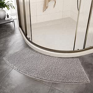 Amazon.com: Naisicore Curved Shower Rugs for Bathroom, 16x39inch Non ...