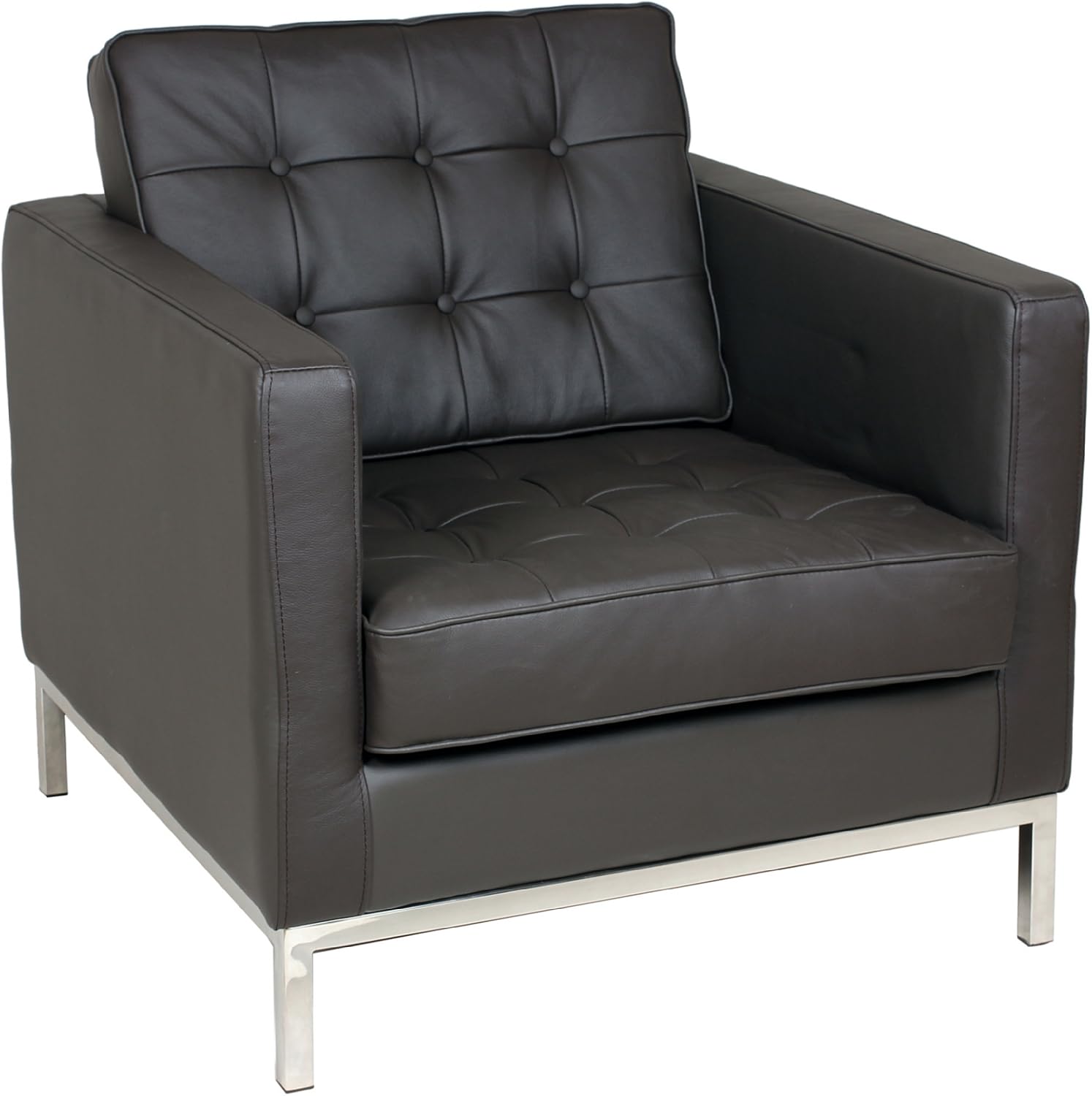 Amazon.com: Control Brand The Draper Leather Armchair, Brown : Home ...