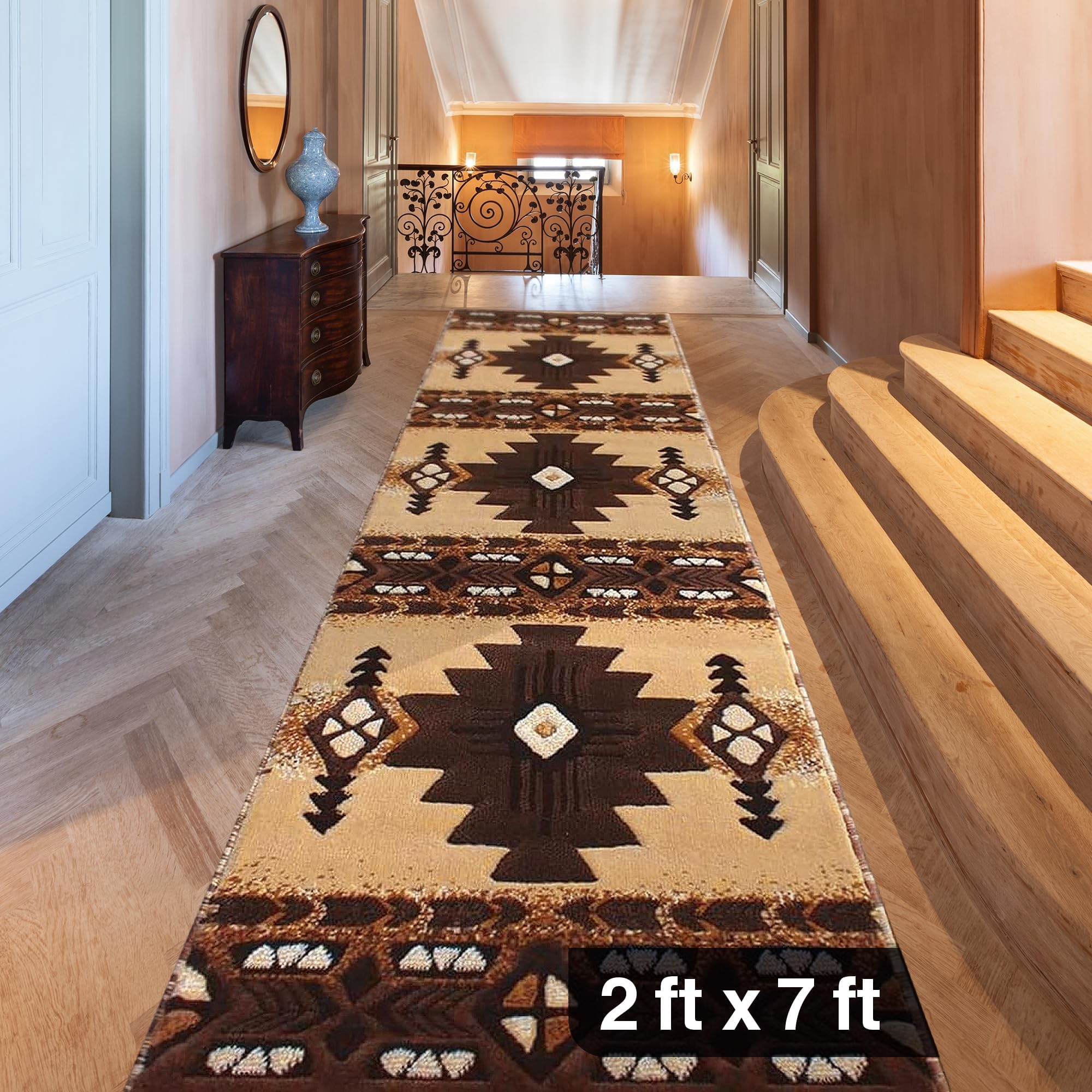 Amazon.com: Southwestern Runner Rug 2x6,Rustic South Western Aztec ...