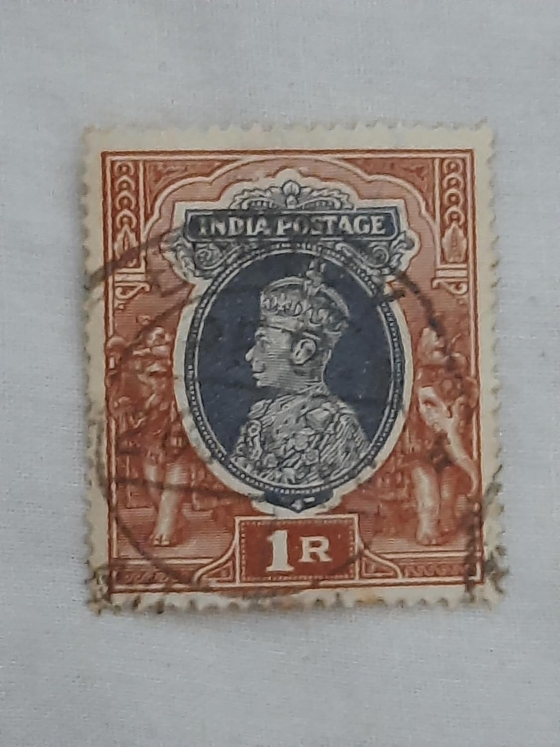 British India 1937 King George VI 1 Rupee Stamp : Amazon.in: Toys & Games