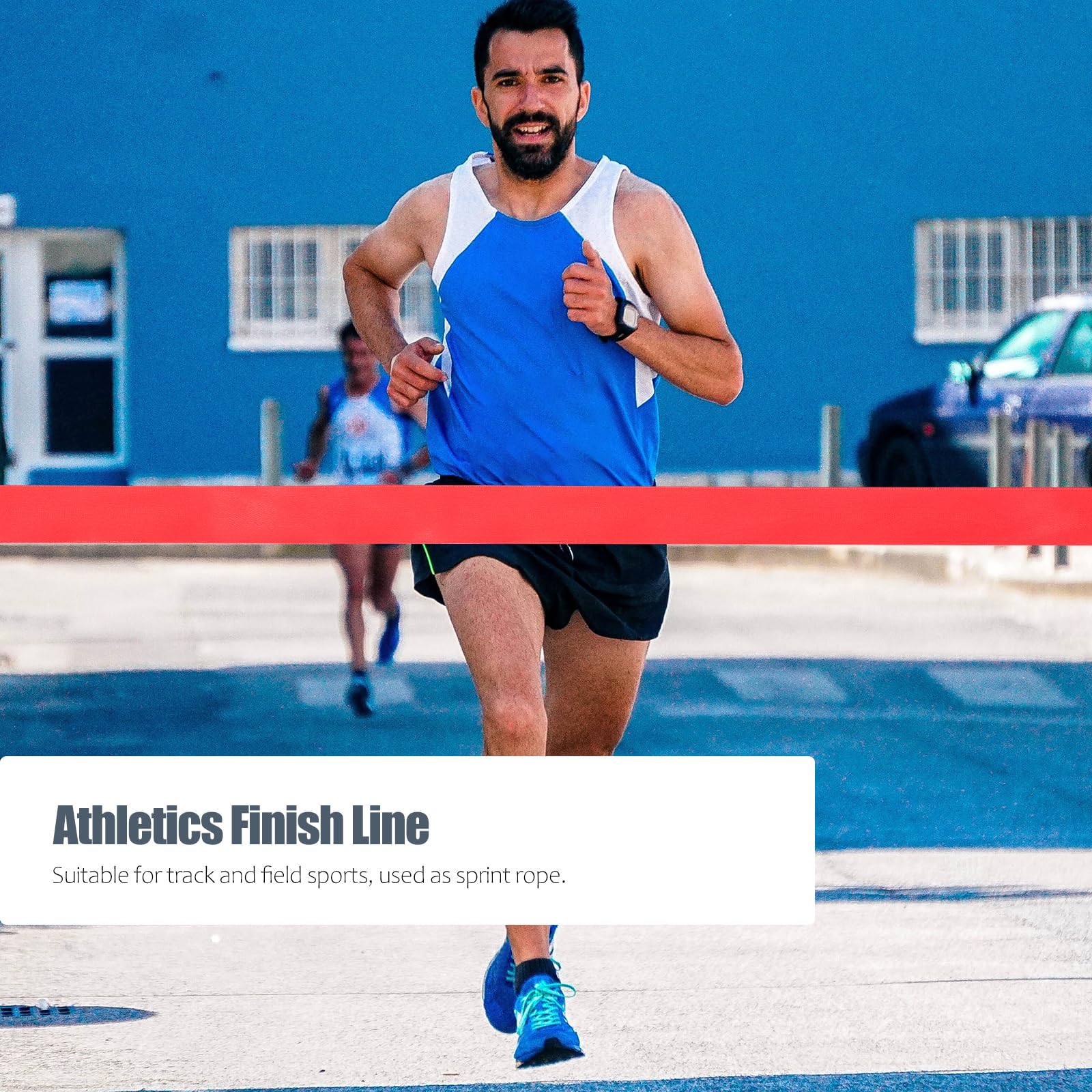 Marathon Finish Line Tape UT Southwestern Student Travis Dowd Wins