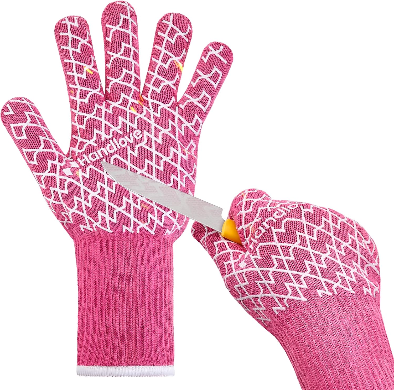 Amazon.com : HandLove BBQ Gloves, Oven Gloves with Fingers – Heat ...
