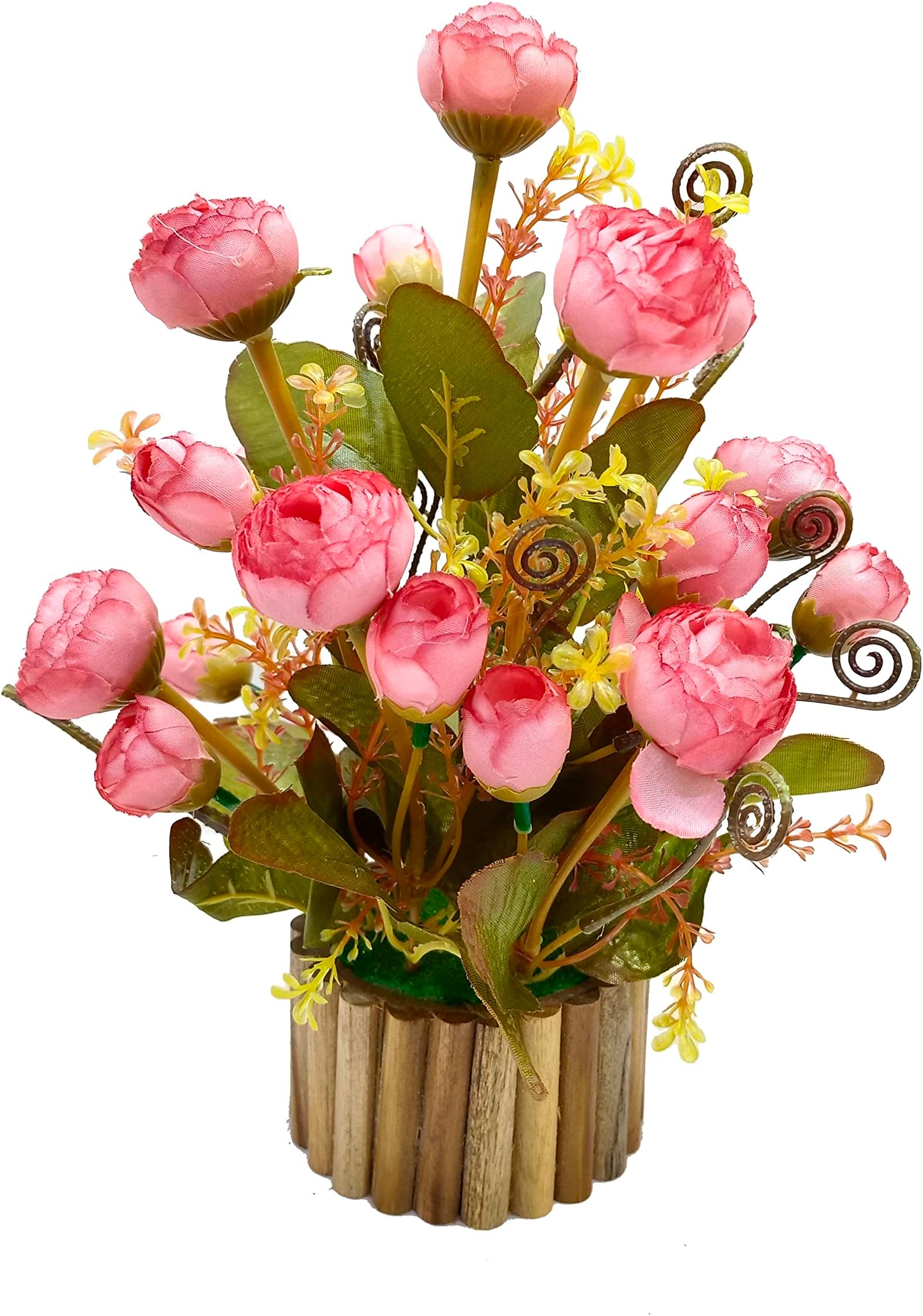 Buy SOFIX Beautiful Artificial Pink Flower Pot- 40cm (Pink), Artificial ...