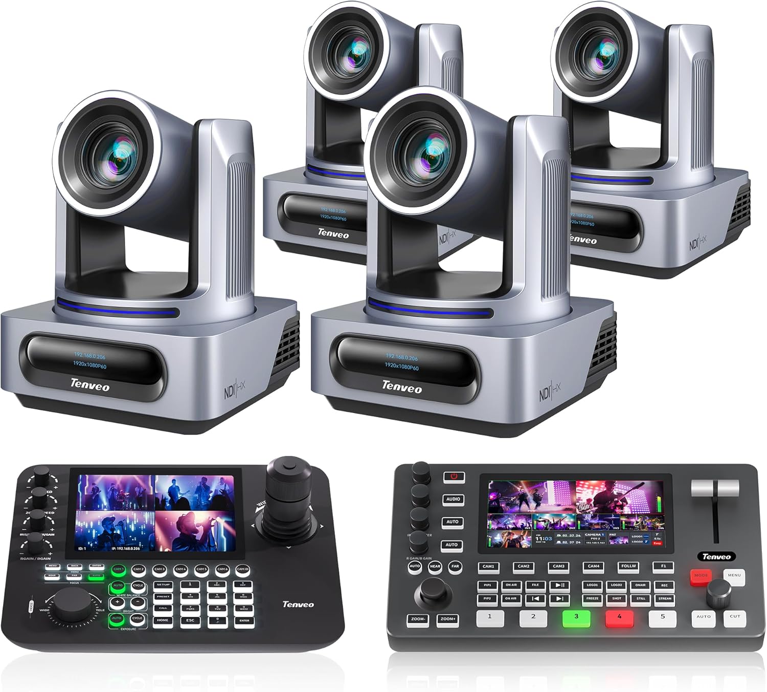 Amazon.com: Tenveo NDI PTZ Camera Bundle/Kits, 20X AI Auto Tracking NDI ...