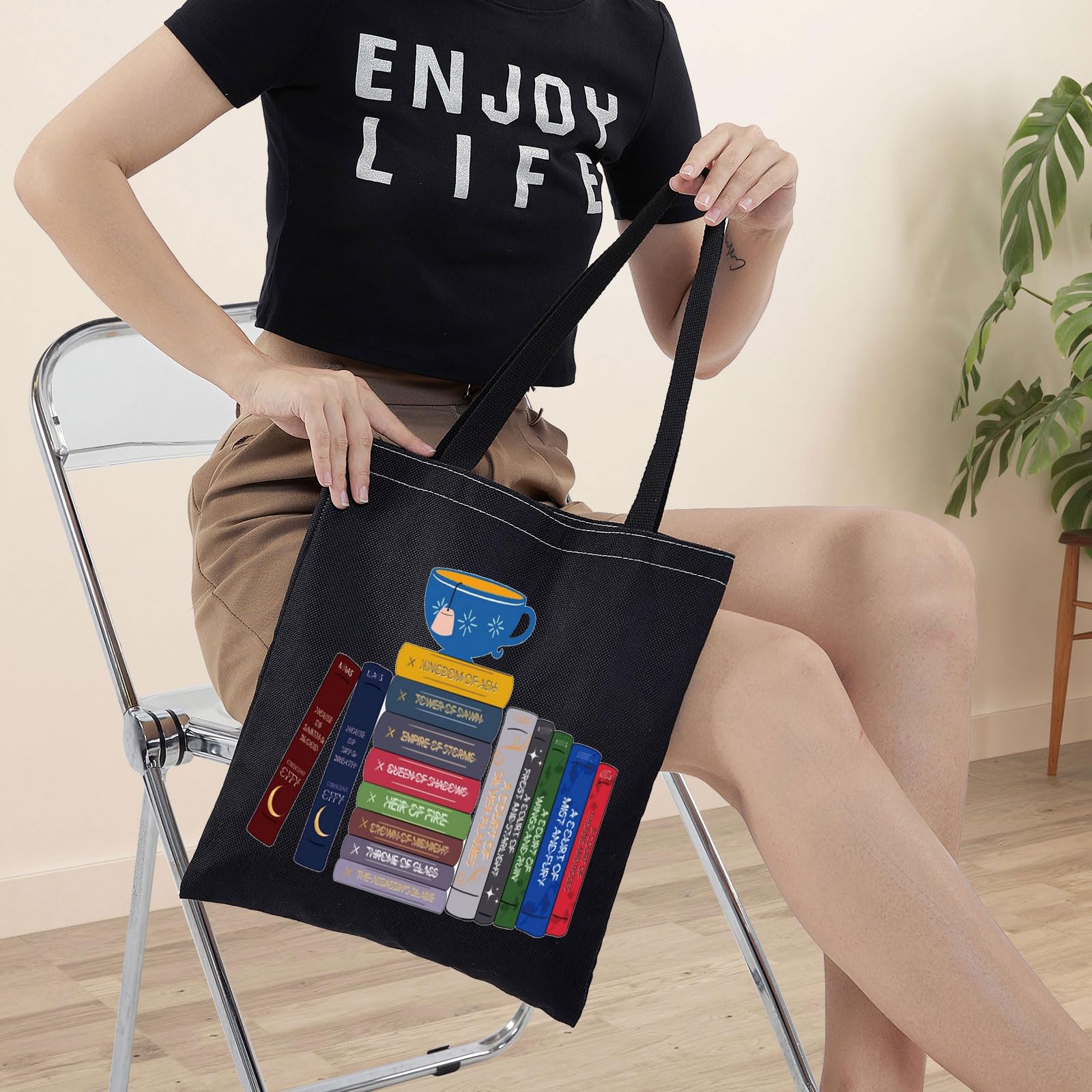 Snapklik.com : BWWKTOP Bookworm Canvas Tote Bag Night Court Gifts ...