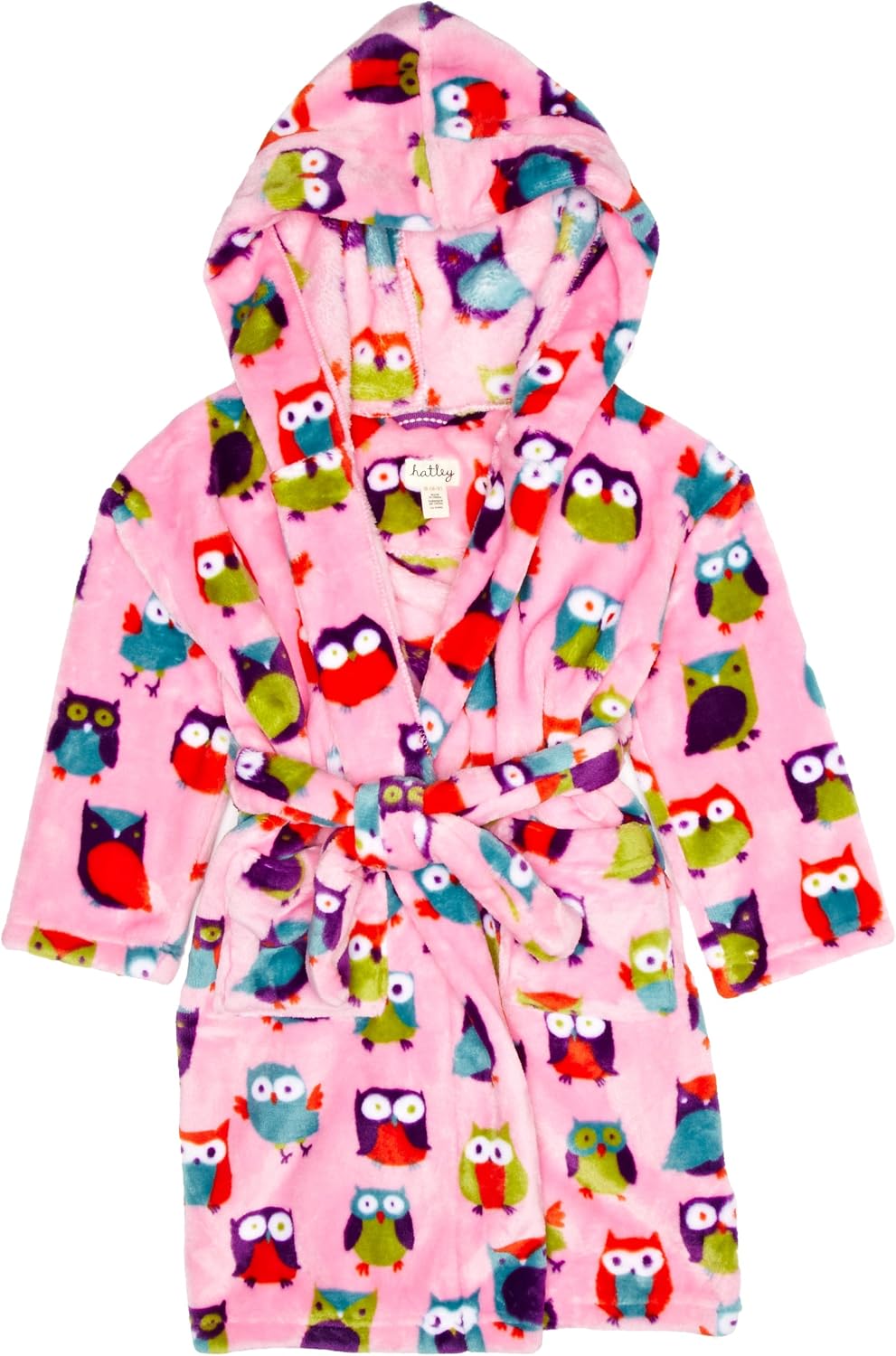 Hatley Girls' Cozy Robe-Party Owls, Pink, 8-10 Years (Size:X-Large ...