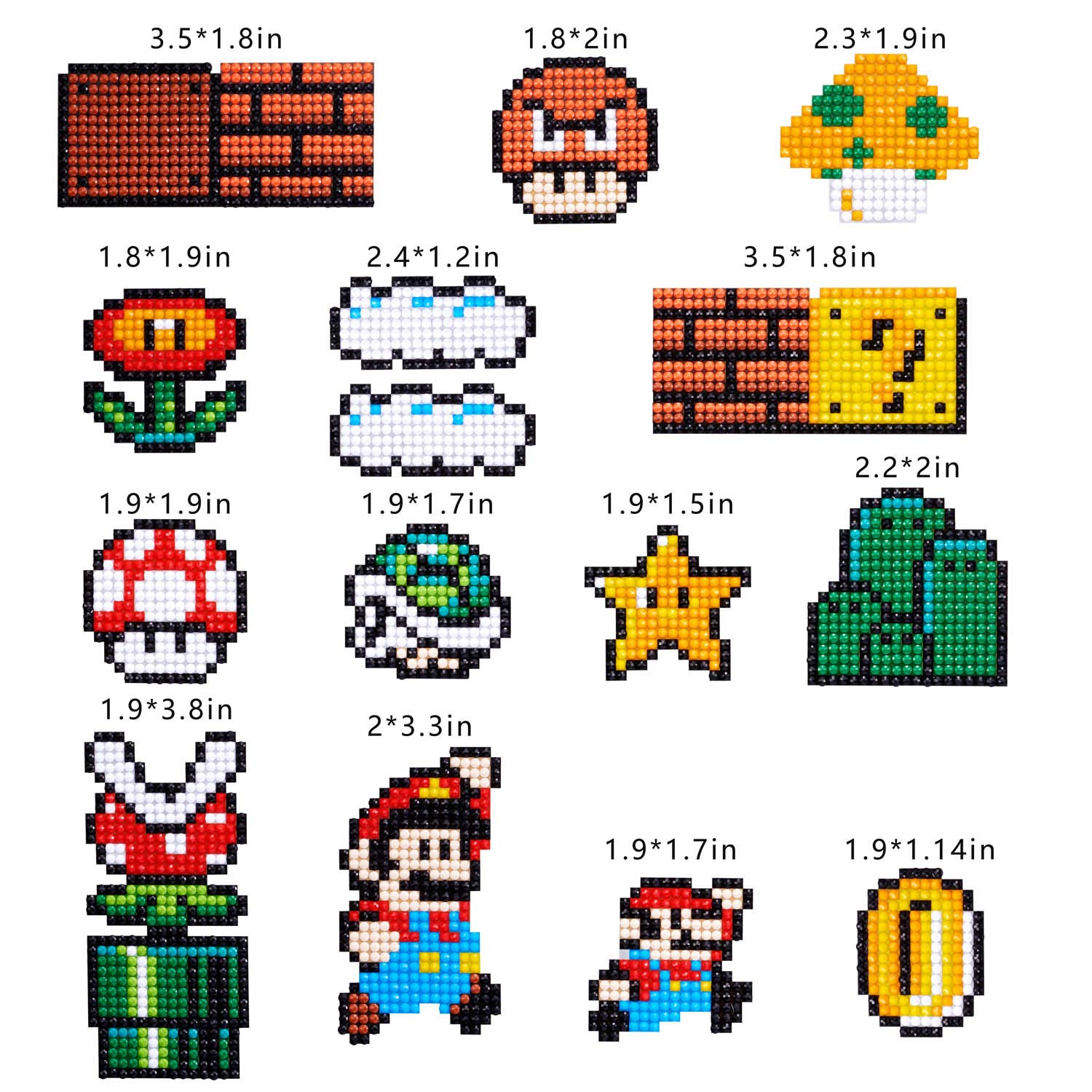 Pixel Mario Items