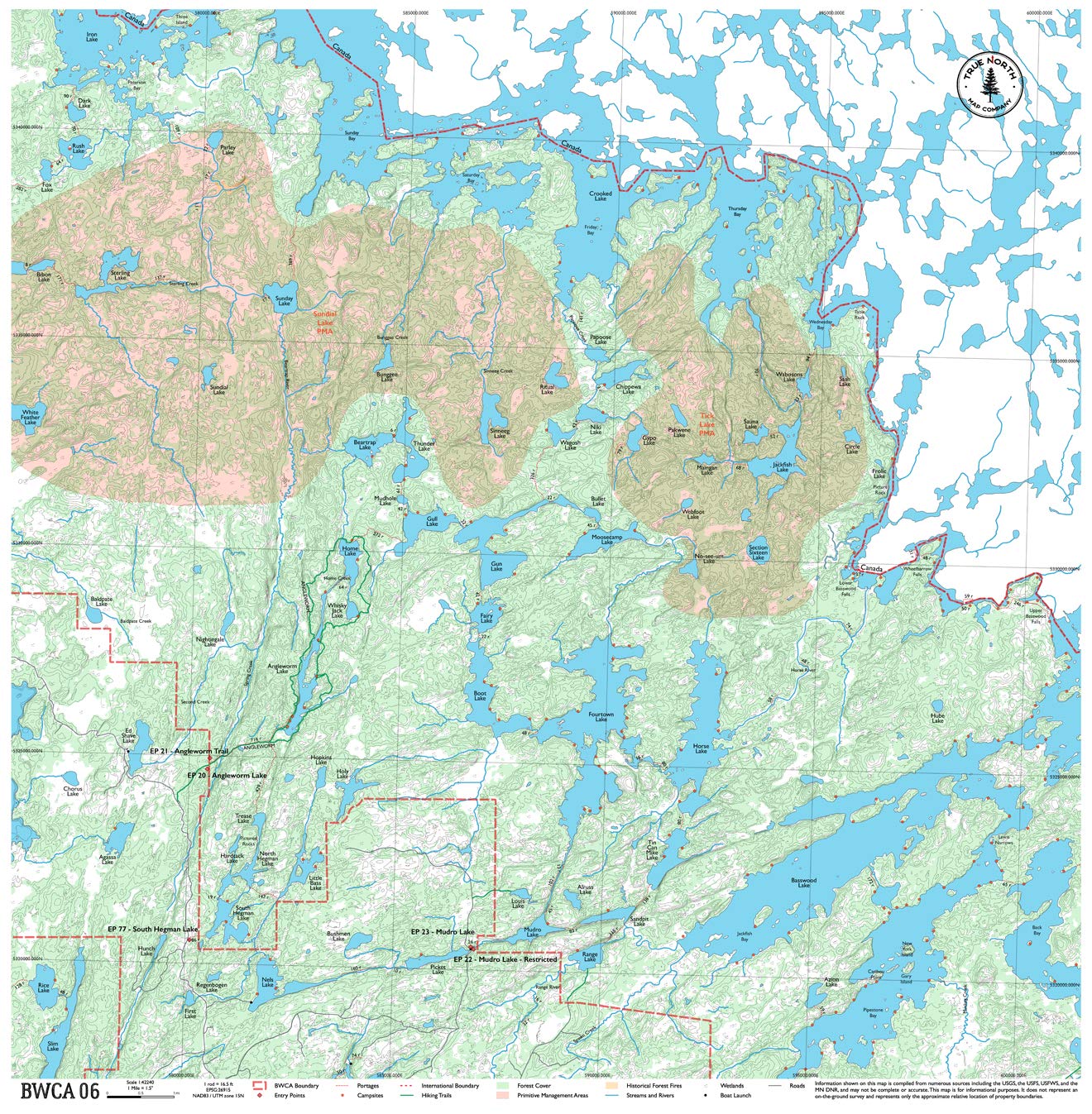True North Map Company BWCA Canoe Maps (BWCA 06): Amazon.com: Books