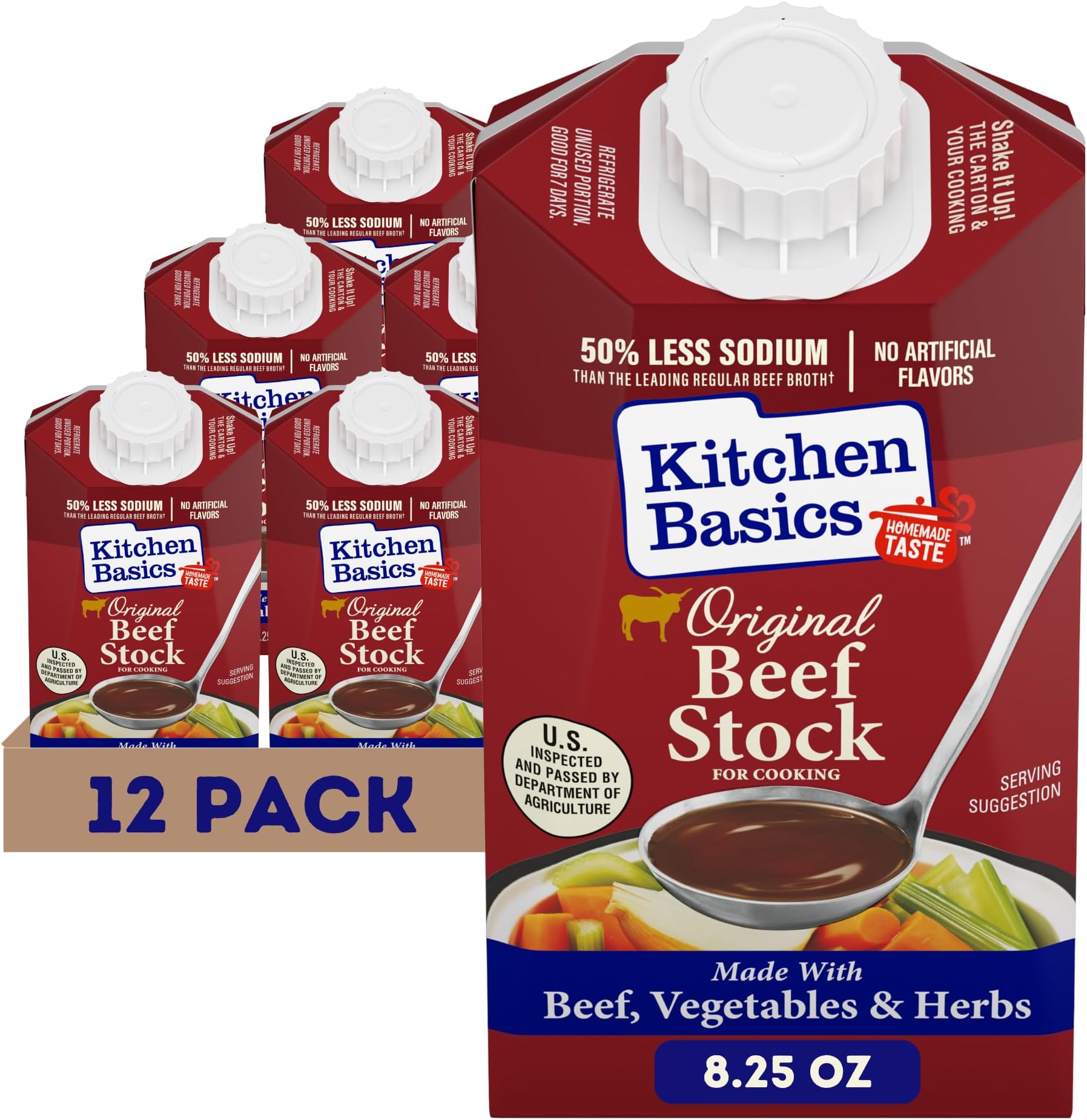 Amazon.com : Kitchen Basics Original Chicken Bone Broth, 8.25 fl oz ...