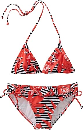 Amazon.com: Roxy Big Girls' Seashore Party Print Tiki Tri Ruffle 2 ...