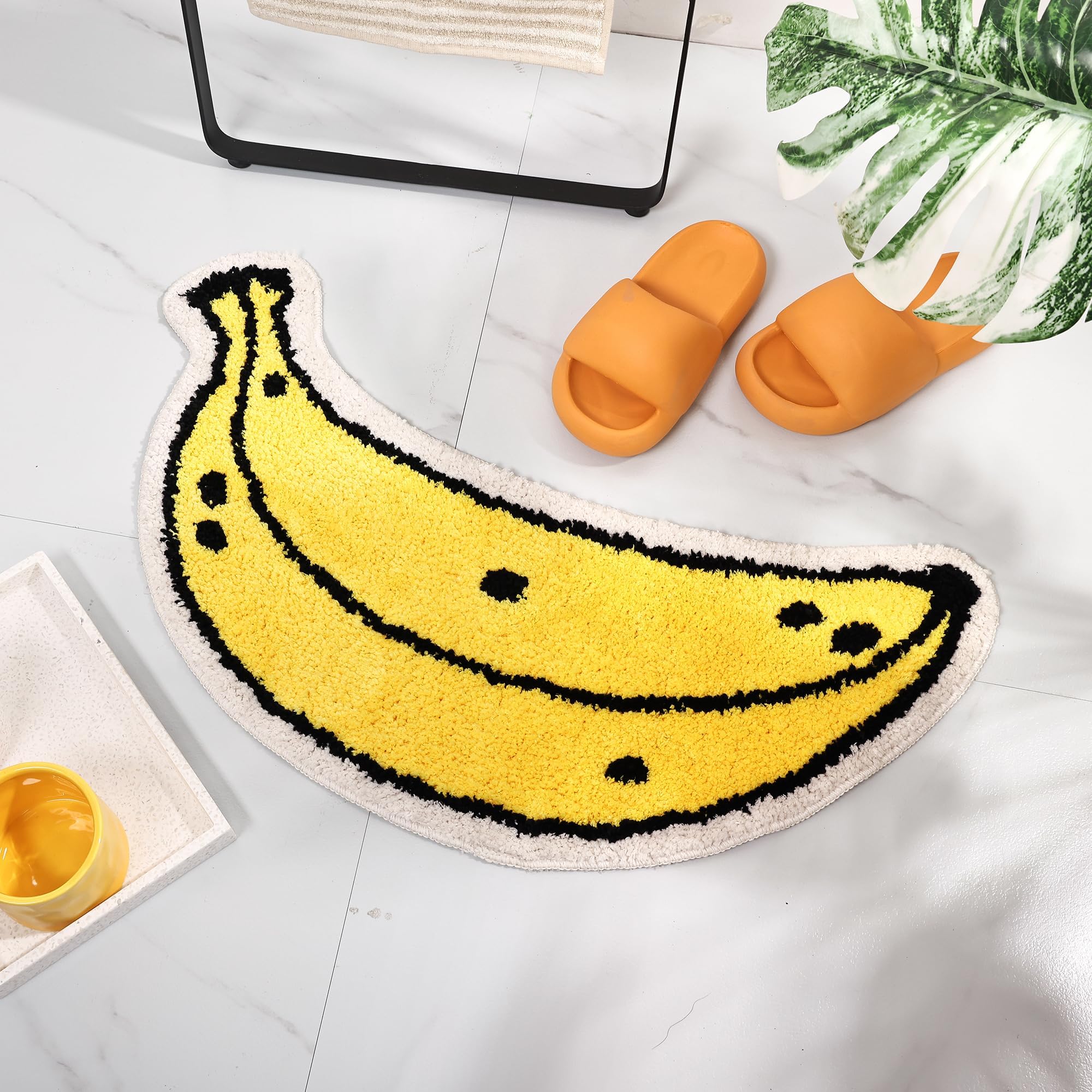 Amazon.com: Fancy Soft Yellow Lemon Shape Bath Rug for Kids Fruit ...