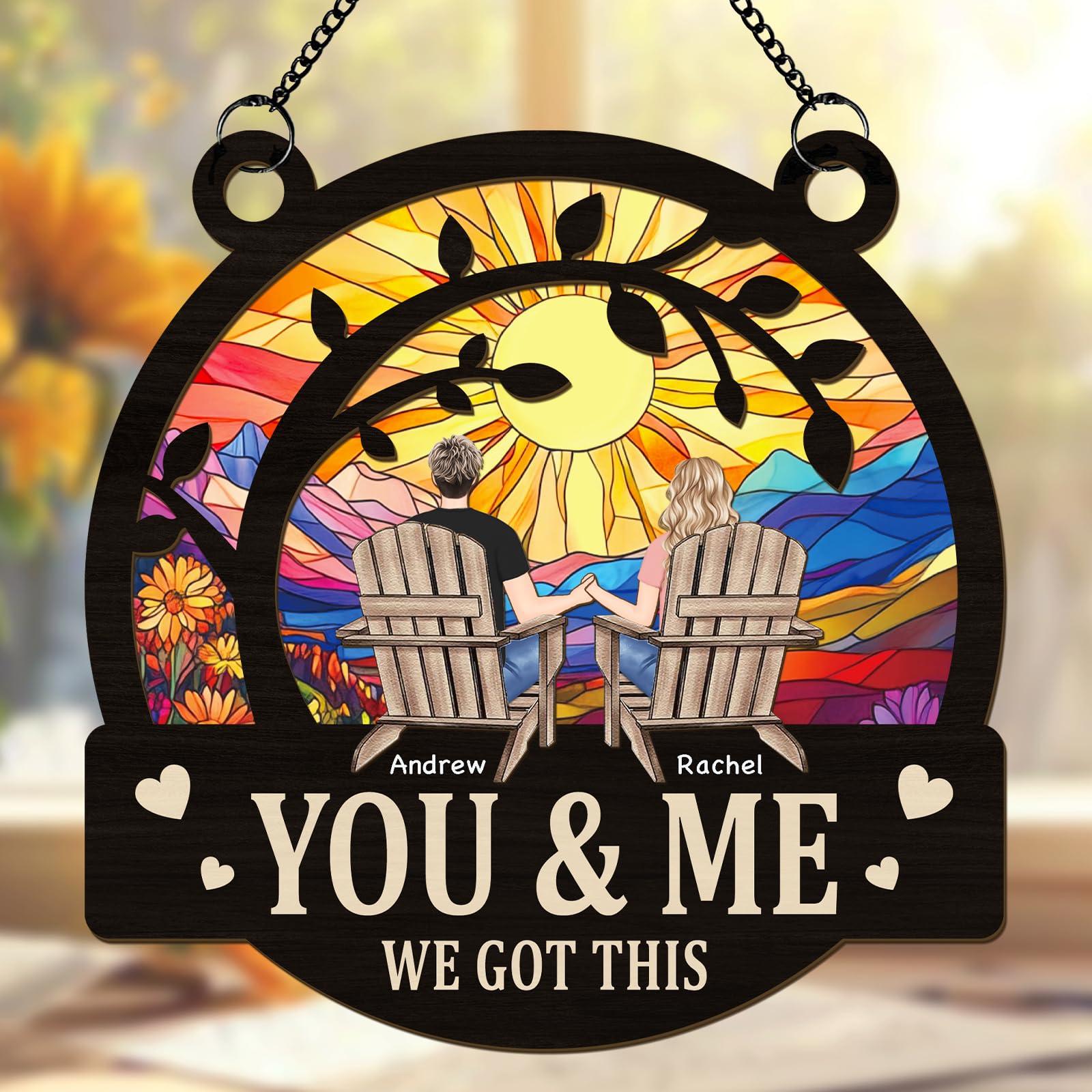 Amazon.com: PUREFLY You and Me Got This, Personalized Suncatchers for ...