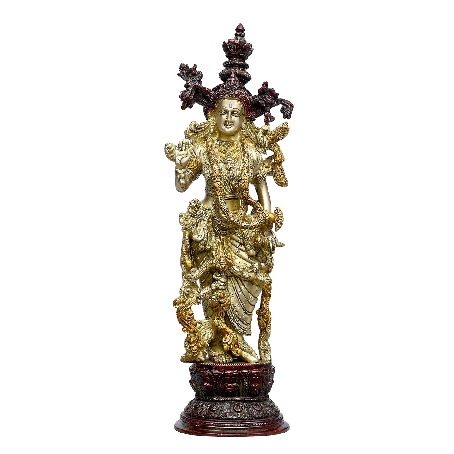 Buy Dattatreya Brass Radha Rani Standing Radha Statue Idol Radha Height ...
