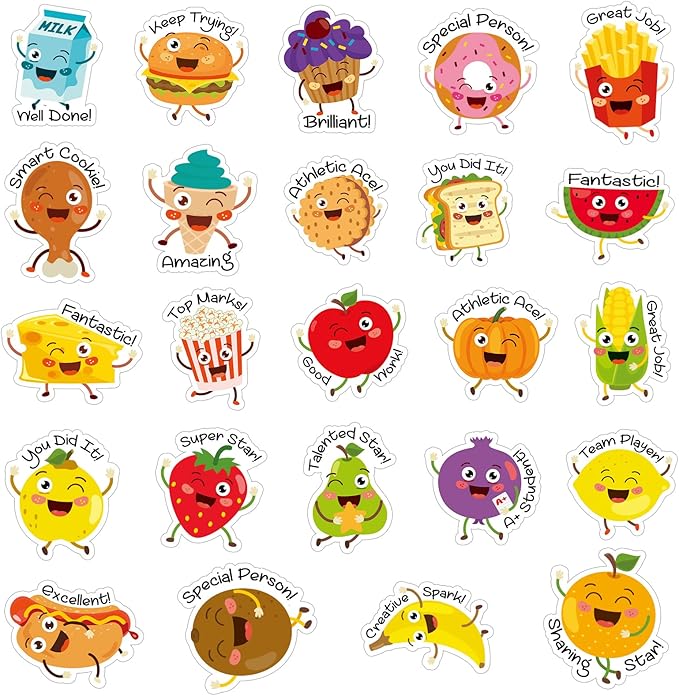 Amazon.com : SICOHOME Reward Stickers for Kids Classroom - 24 Designs ...