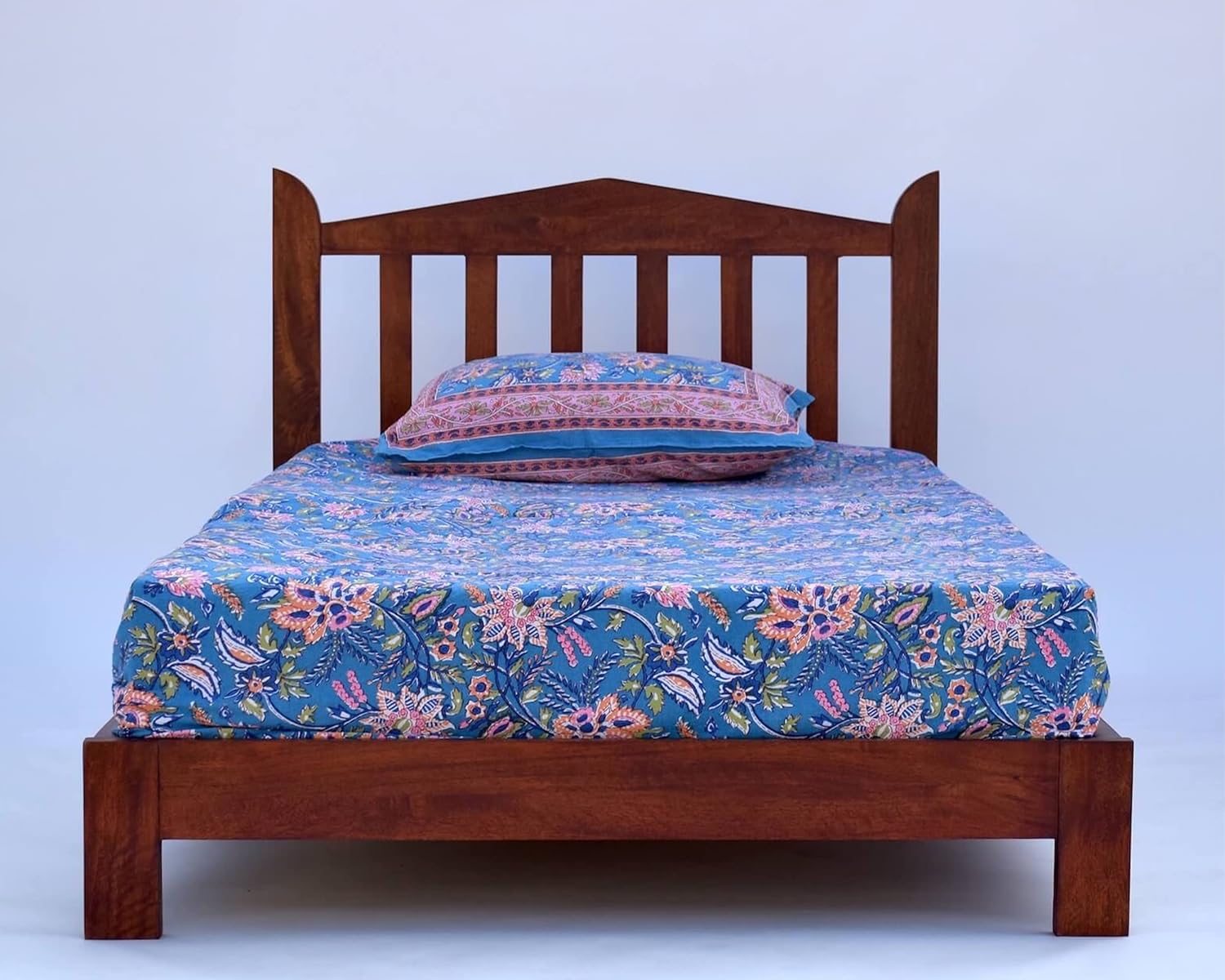 BLACKSMITH STREET Wooden Single Bed for Bedroom and Guestroom (Rento ...