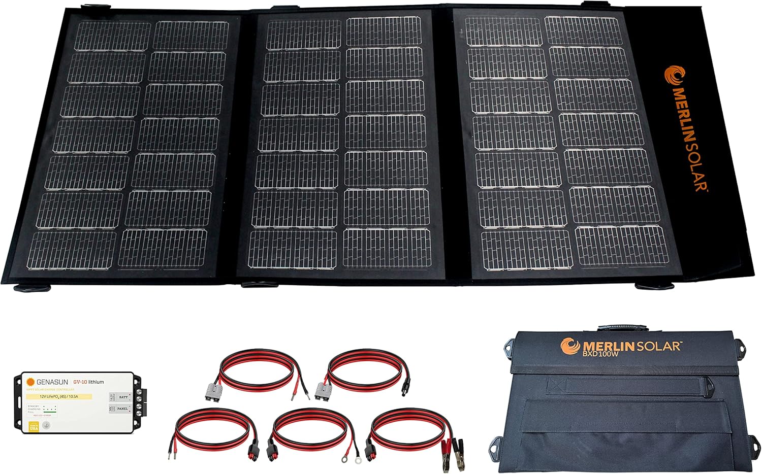 Amazon.com : Genasun-Merlin Portable Solar Kit, 100W Foldable Merlin ...