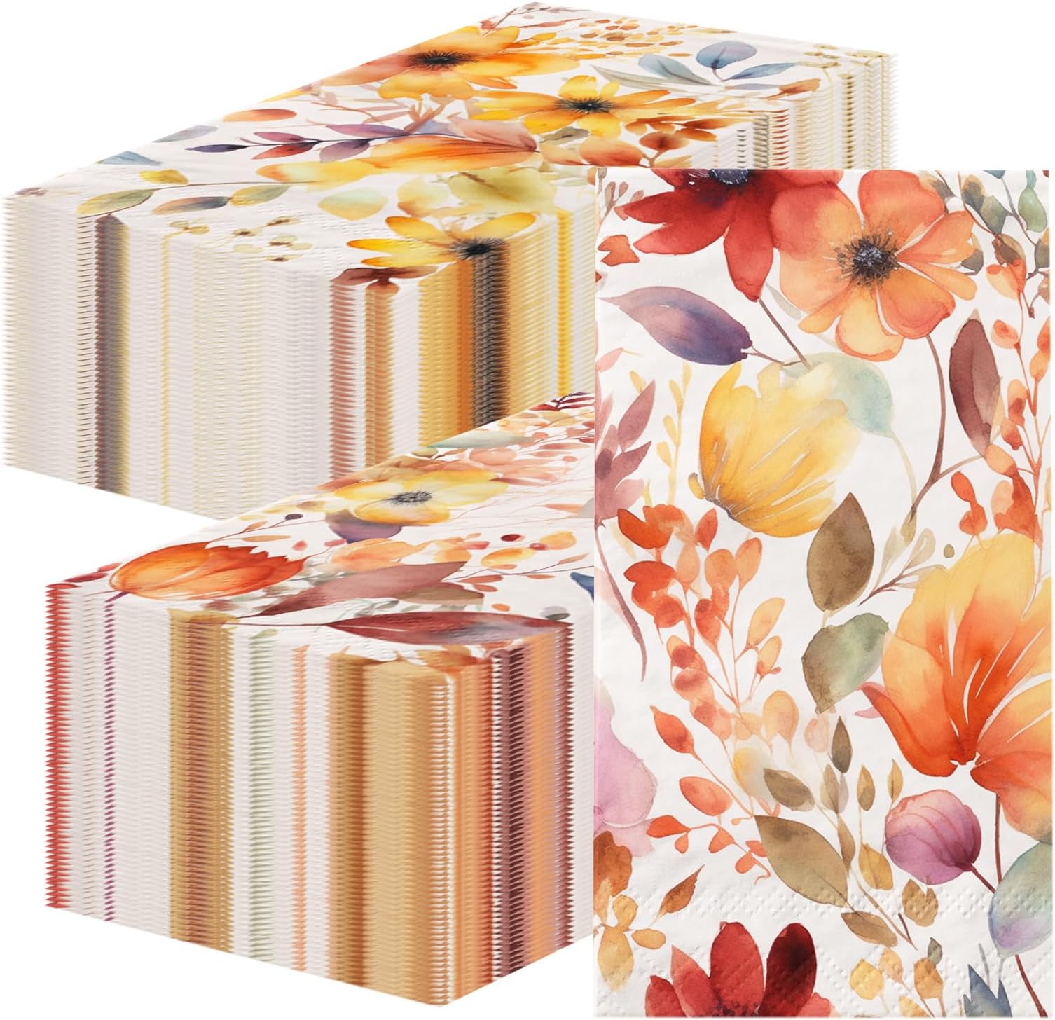Amazon.com: 40Pcs Fall Napkins Paper Fall Floral Napkins Thanksgiving ...