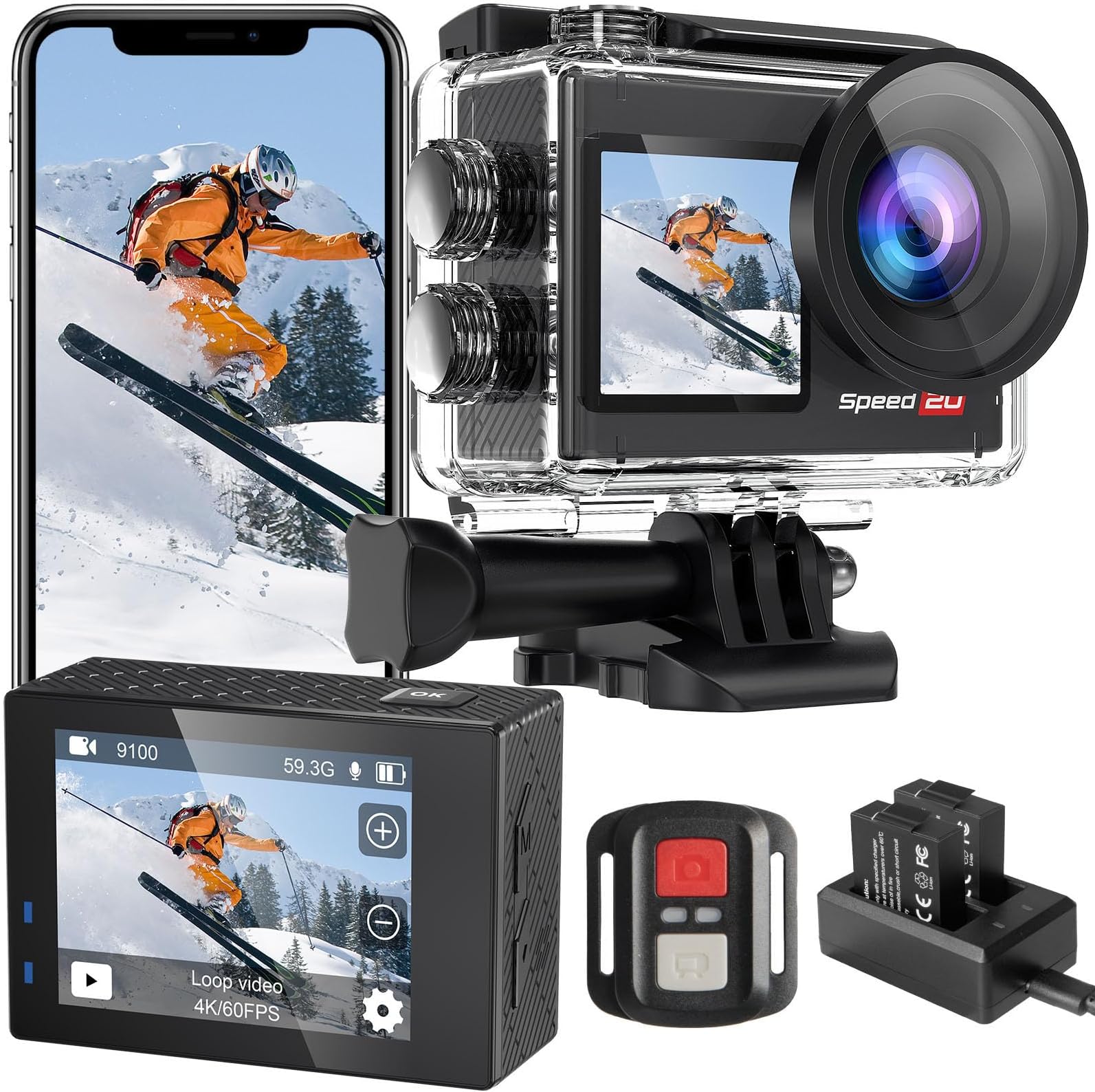 Amazon.com : Minolta MNX5K1 5K Ultra HD / 24 MP Action Camera Kit with ...