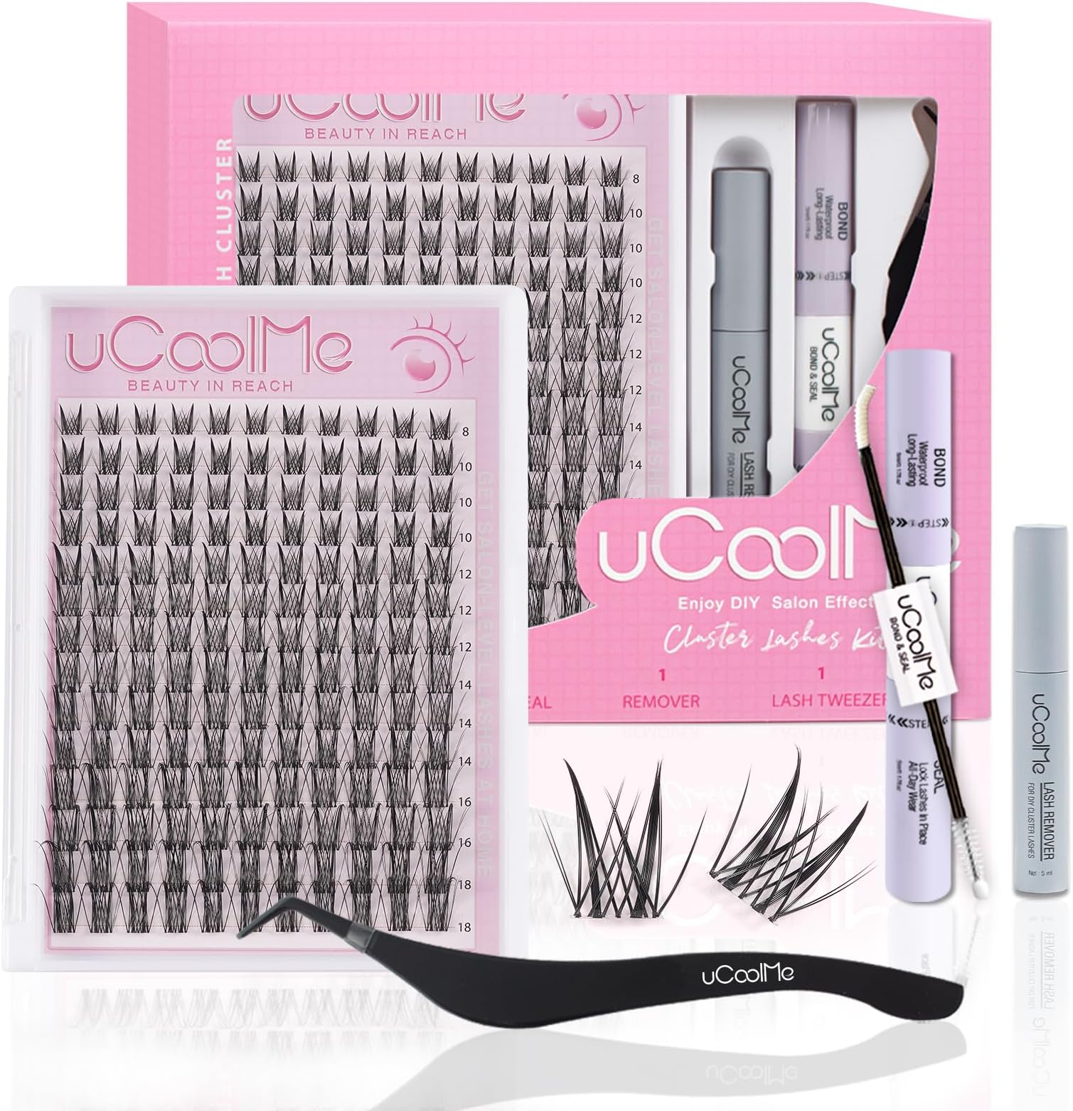 Amazon.com: Aphrodite Lash Clusters Kit 8-18mm Wispy Natural Eyelash ...