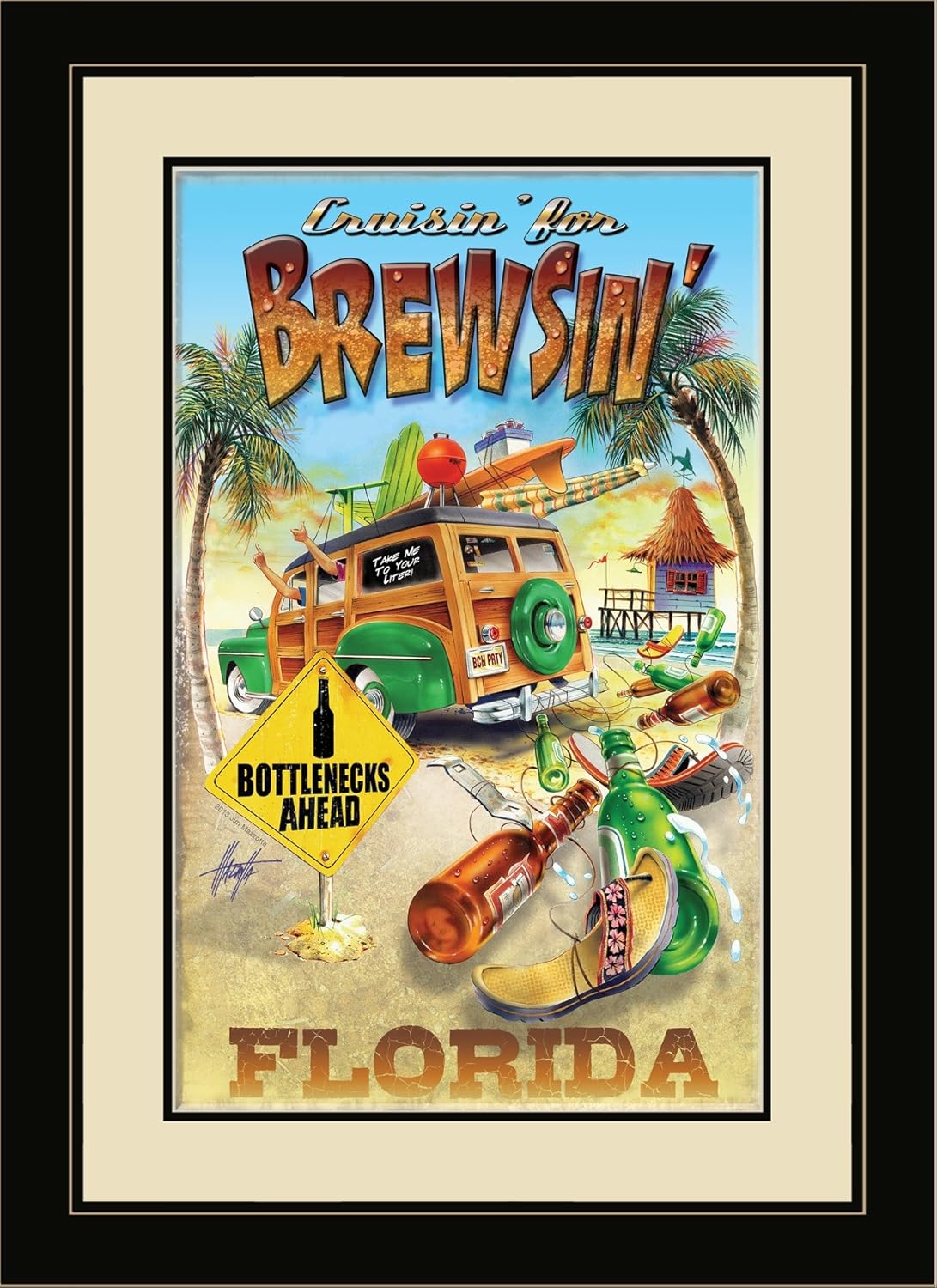 Amazon.com: Northwest Art Mall JM-6617 FGDM CFB Florida Cruisin for ...