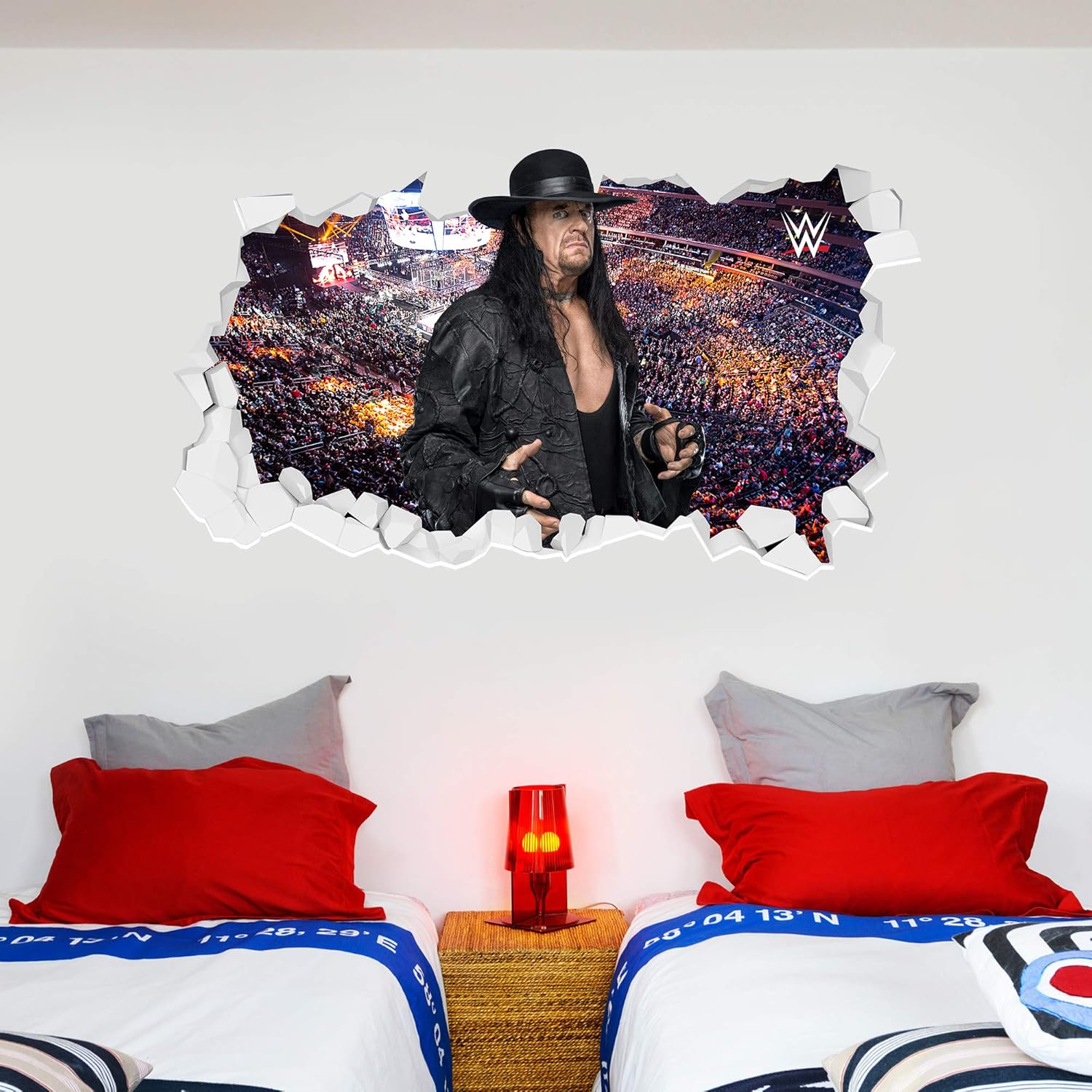 WWE Wall Sticker - The Undertaker Broken Wall Decal Vinyl Kids Mural ...