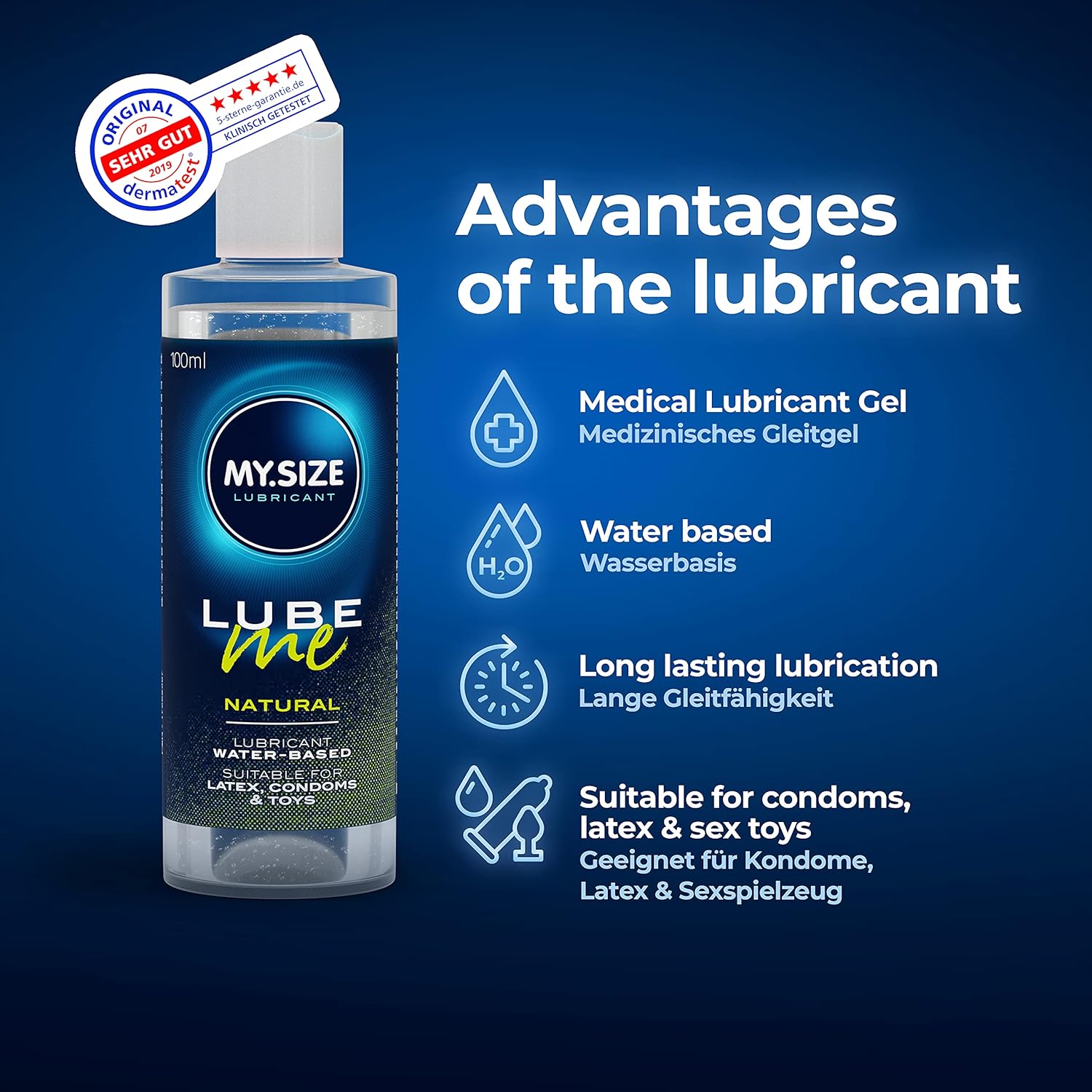 MY Lube Me Natural, Premium Lubricant waterbased, 100ml - BigaMart