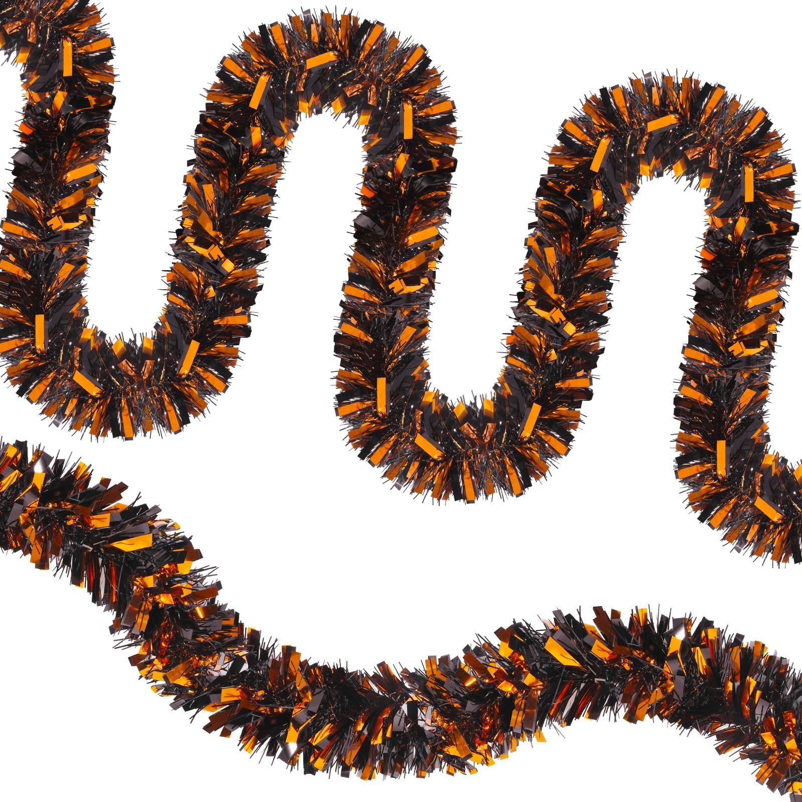 Amazon.com: 5Pcs 33Ft Halloween Tinsel Garland Shiny Garland Orange and ...