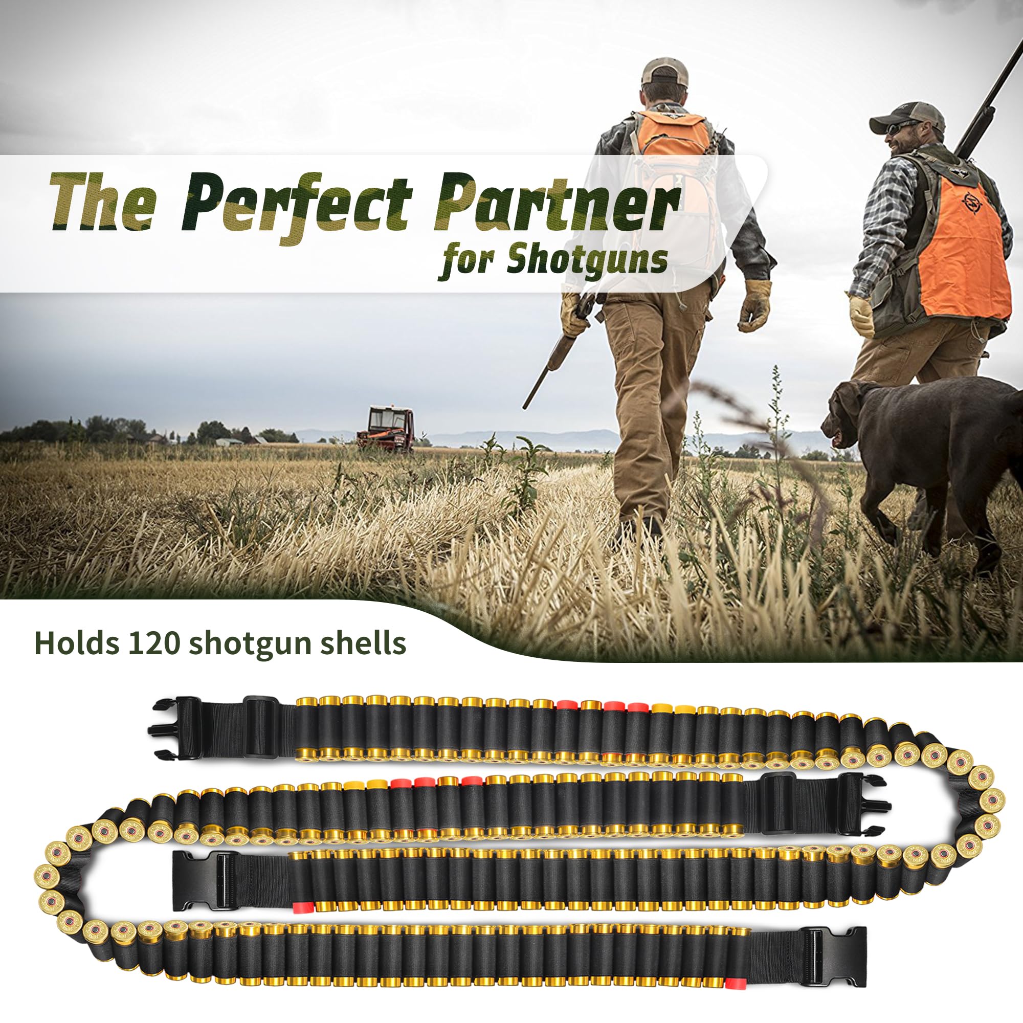 Snapklik.com : Tyseam 60 Round Adjustable Shotgun Shell Bandolier