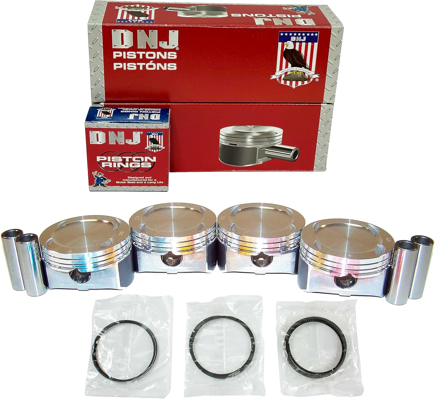 DNJ PRK167 Piston and Ring Kit For 2006-2019 Chrysler Dodge Hyundai ...