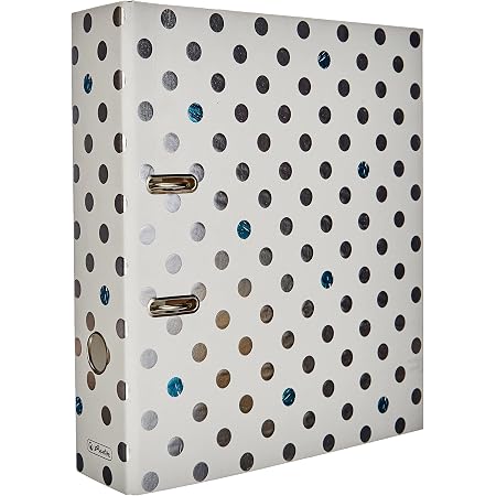 HERMA 7057 Ordner DIN A4 GLANZvoll Dots, 7 cm breit, stabiler Karton ...