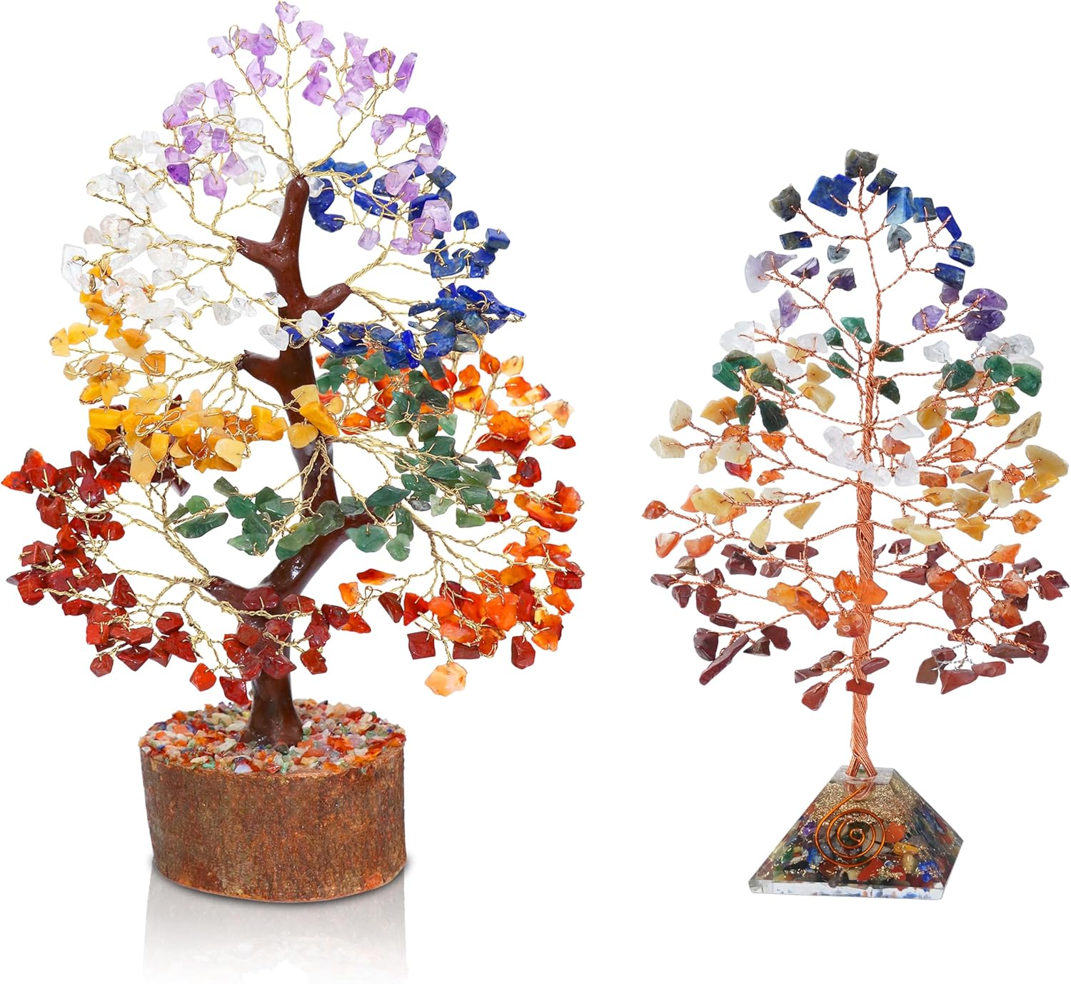 Amazon.com: Crocon Seven chakra & Orgone Pyramid Base tree of life for ...