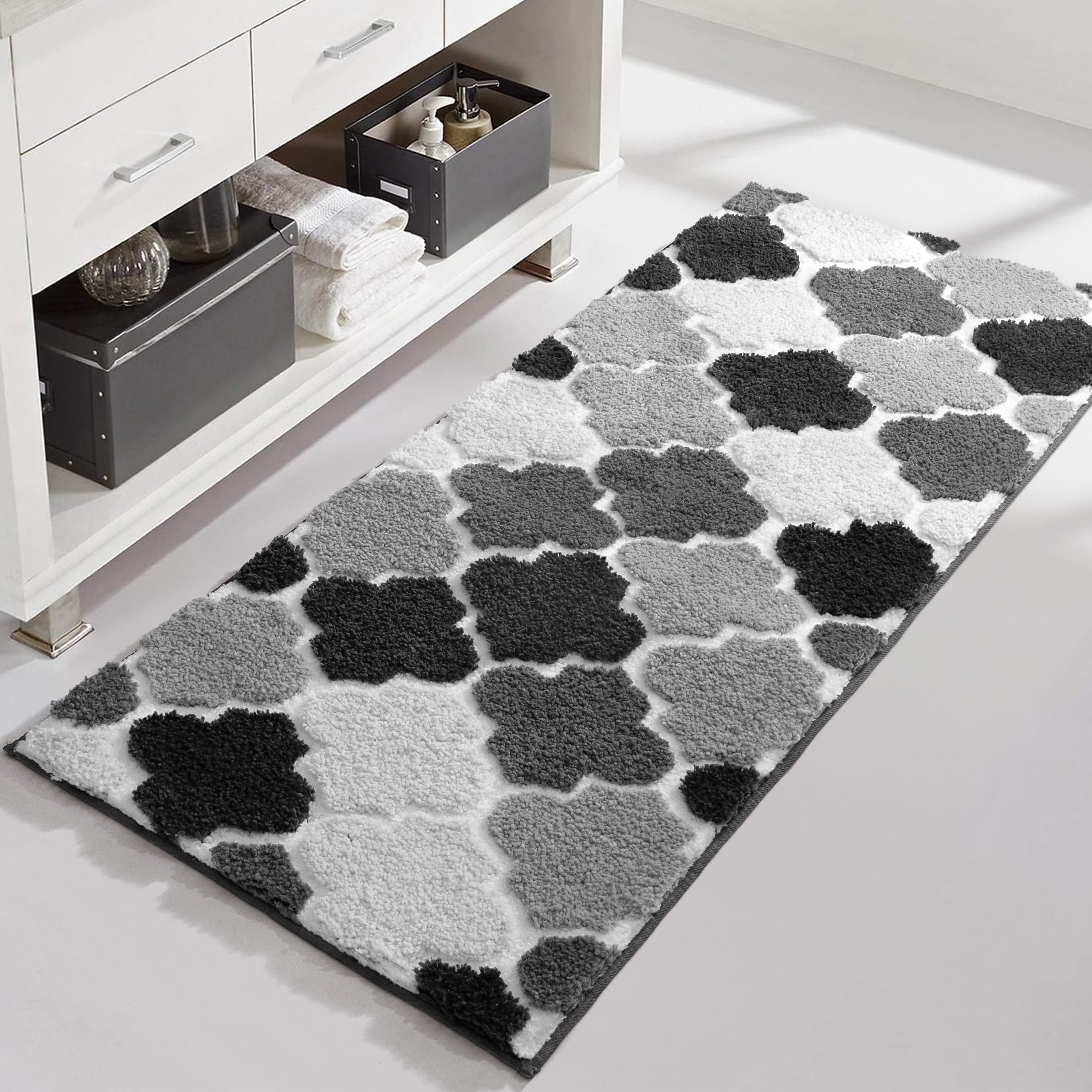Amazon.com: DEXDE Bathroom Rugs Runner Non-Slip, Bath Rugs Extra ...