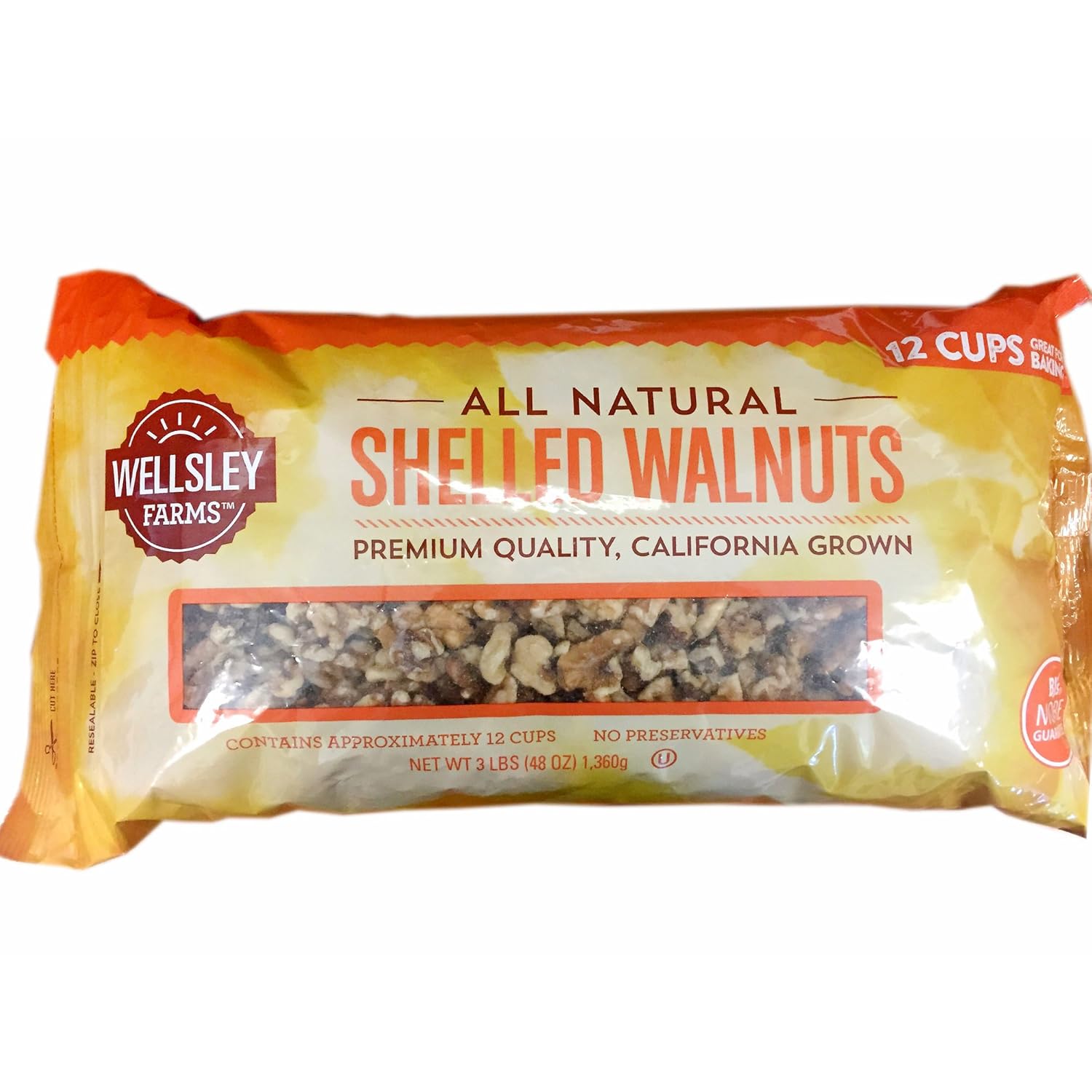 Amazon.com : Wellsley Farms Shelled Walnuts, 3 lbs. : Grocery & Gourmet ...