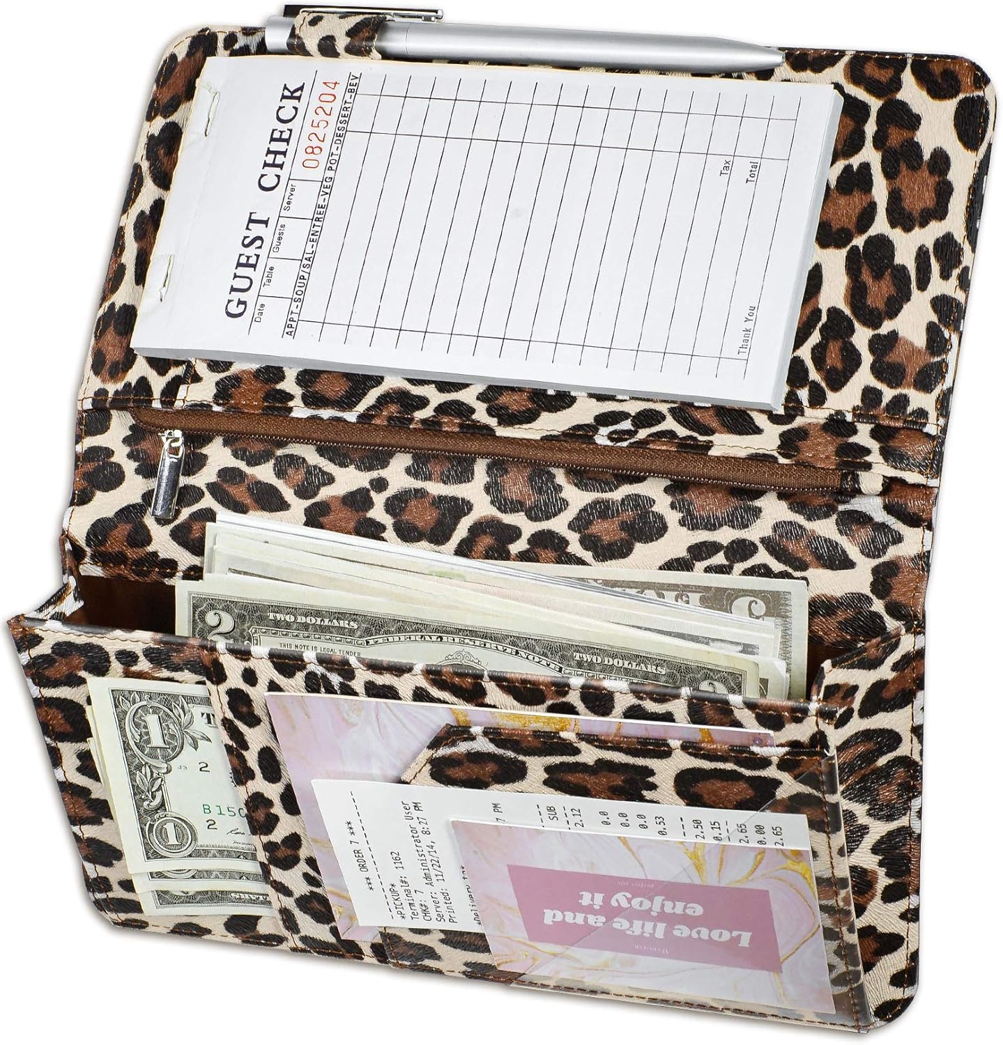 Amazon.com: Zreal Server Book for Waitress, 5 X 9 Leopard Serving Books ...