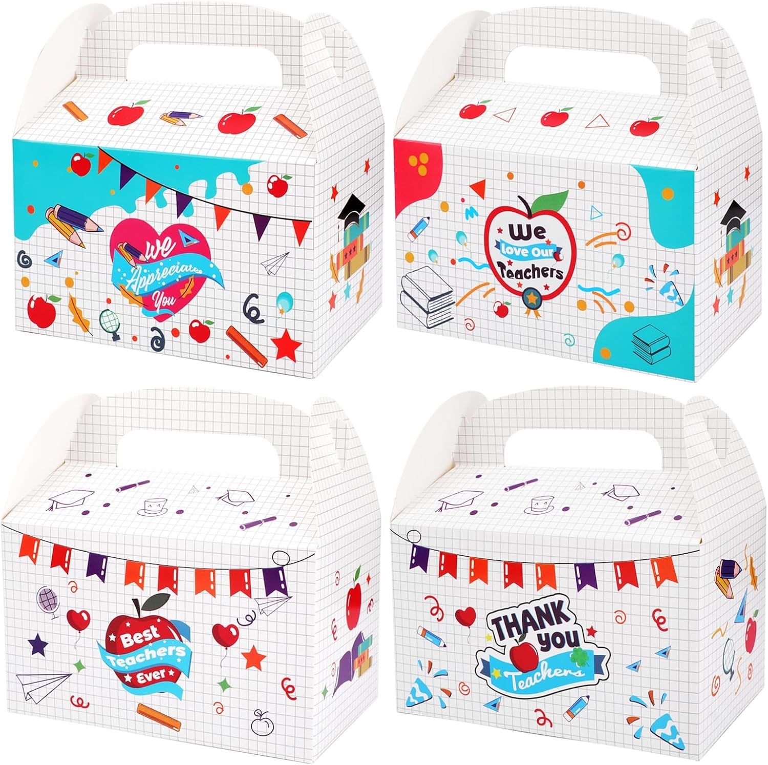 Amazon.com: YVAINE 12 Pieces Teacher Appreciation Gift Boxes Thank You ...