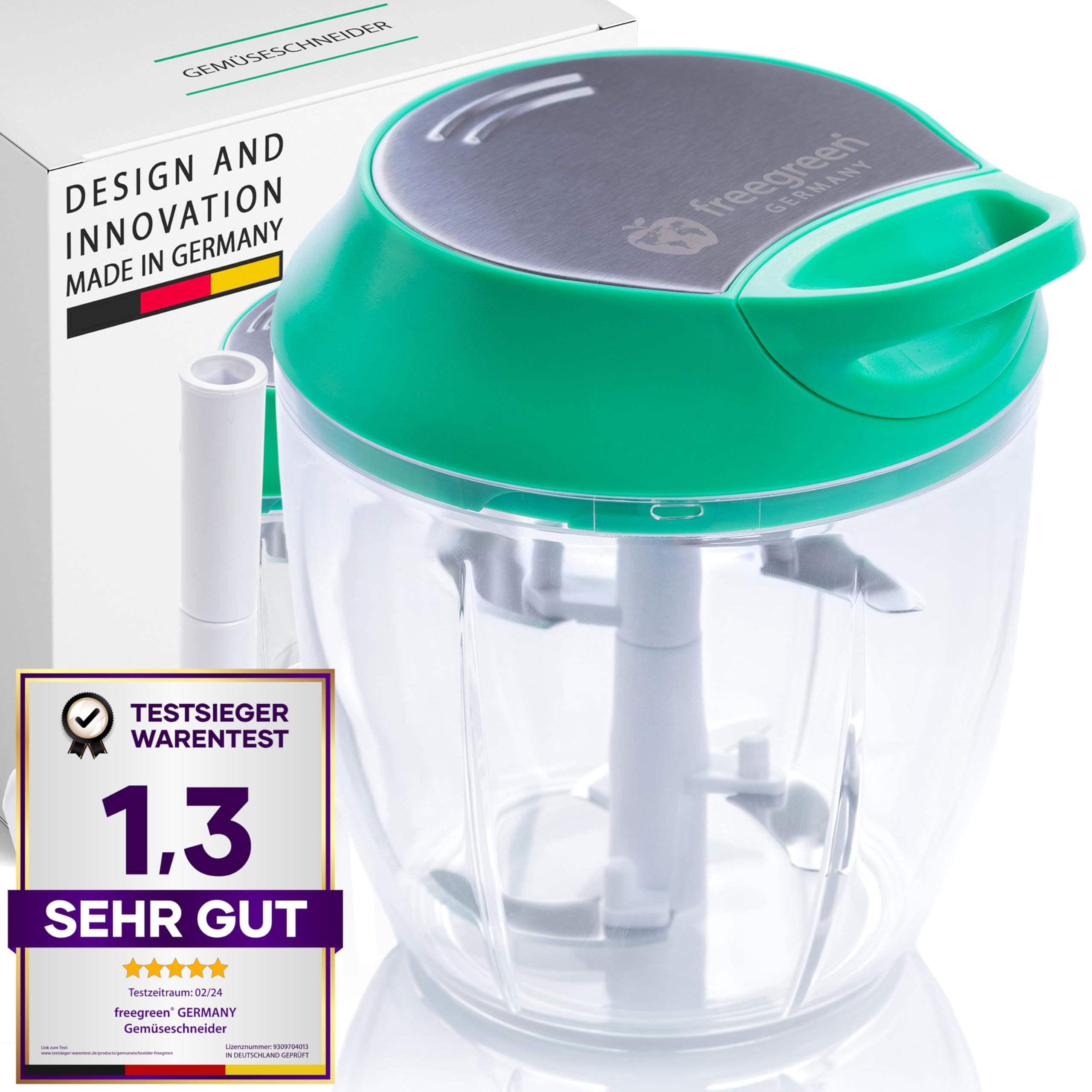 freegreen® GERMANY Gemüseschneider 940 ml Multi-Zerkleinerer I Zwiebelschneider I ...