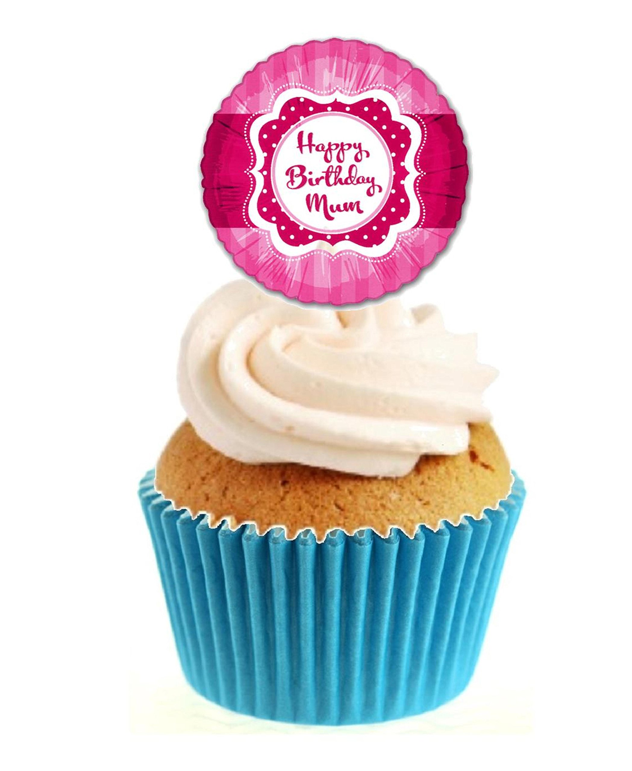 Sprinkles And Toppers Ltd Happy Birthday Mum Balloon Edible Stand ...