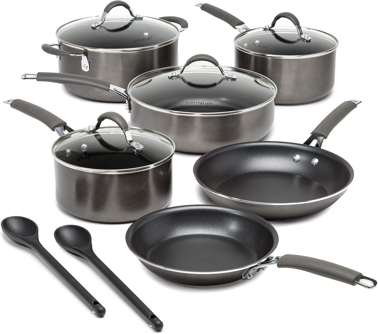 Amazon.com: Cooking Light Nonstick Ceramic Pots and Pans Set with ...