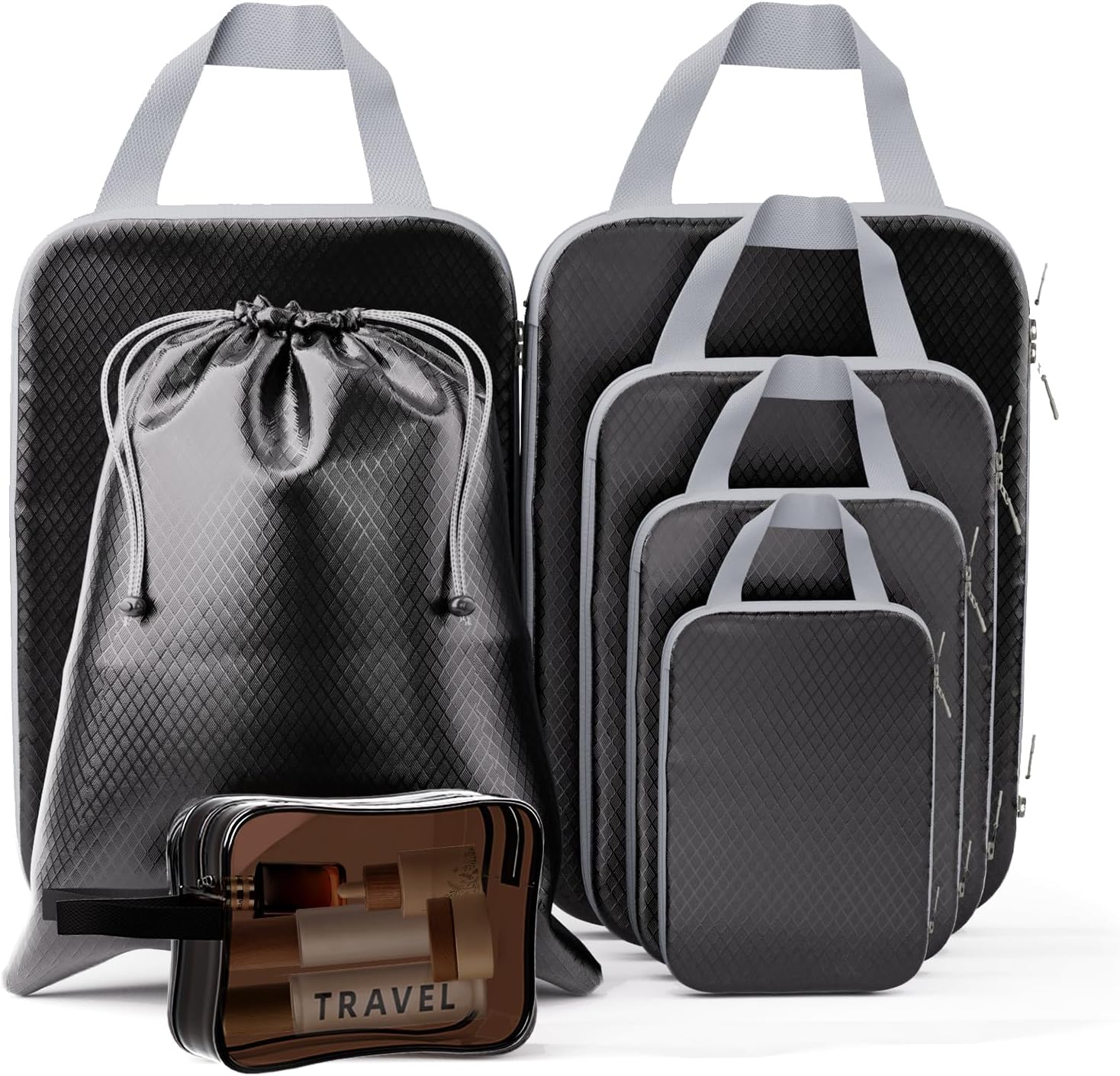 QIANNUO Compression Packing Cubes 7 Set Travel Organizer,Travel ...