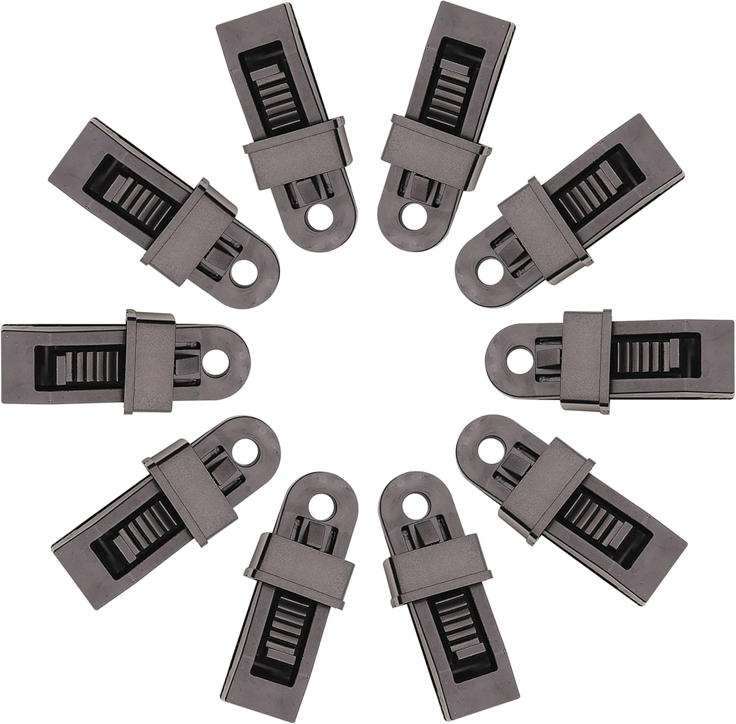 SZHOWORLD® 10PCS Black Heavy Duty Outdoor Camping Tarp Clips Sliding ...