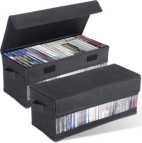 Amazon.com: CCidea CD Storage Boxes - Pack of 2 CD Cases - 14" x 5.9" x ...