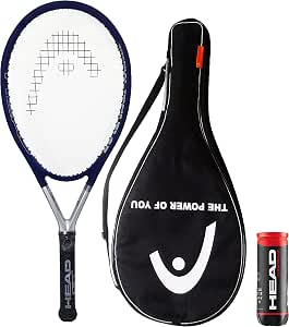 HEAD TiS5 Titanium Tennis Racket inc Cover & 3 x Championship Tennis ...